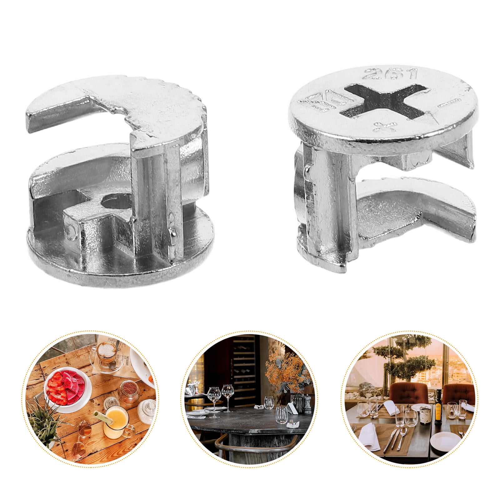 OUNONA 40pcs Cam Lock Nut Furniture Connector Screws Eccentric Wheel ...