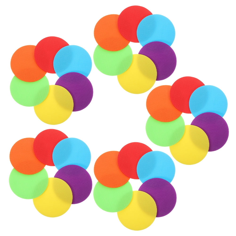 OUNONA 40pcs Multicolor Floor Dots Round Carpet Spot Markers Reusable ...