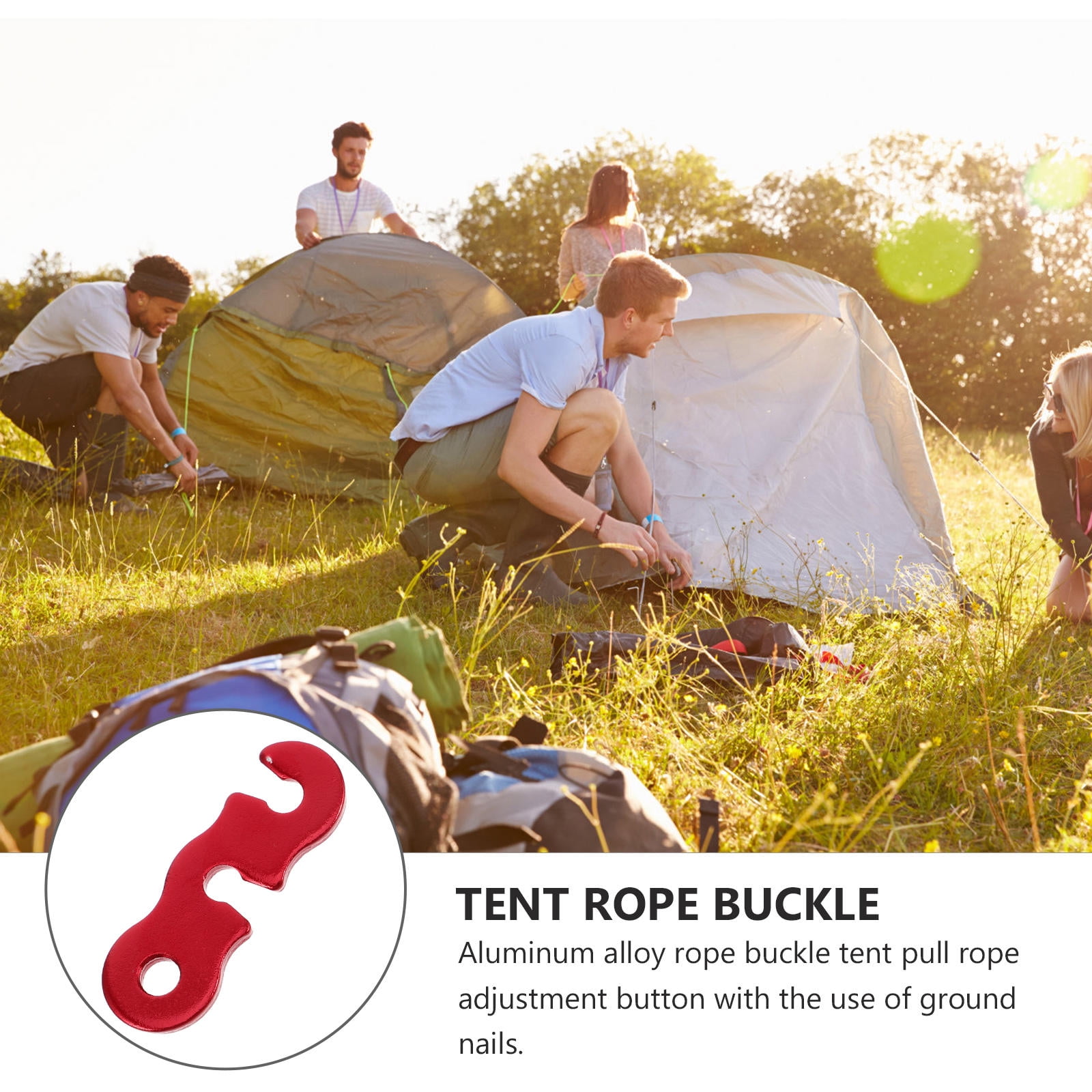 OUNONA 40pcs Tent Cord Tensioner Rope Adjuster Guyline Cord Adjuster ...