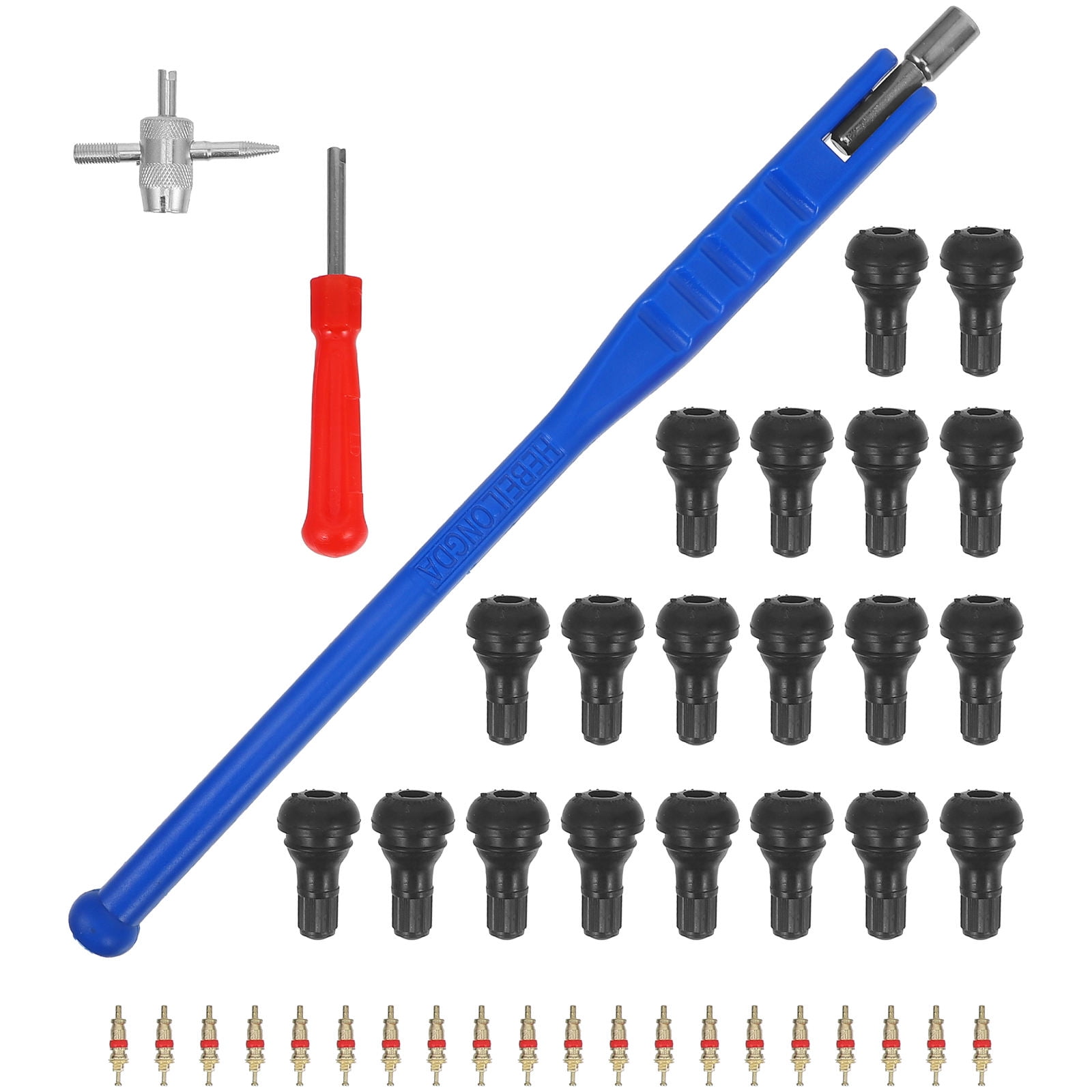 OUNONA 43pcs Tire Valve Stem Tools Valve Stem Core Puller Remover Valve ...