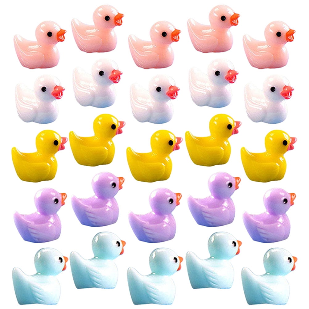 OUNONA 45 Pcs Frogs Artificial Duck Mini Ducks Sculpture & Figurines ...