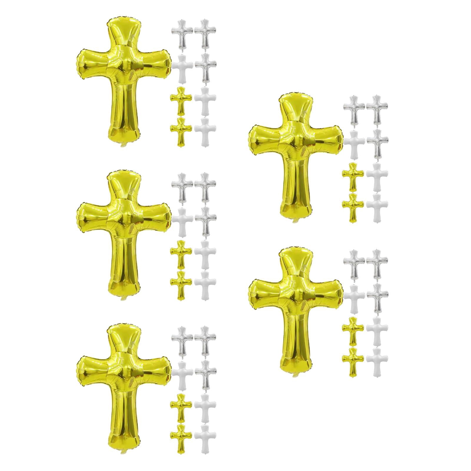 OUNONA 45 pcs Cross Shape Balloon Huge Cross Helium Balloon Jumbo ...