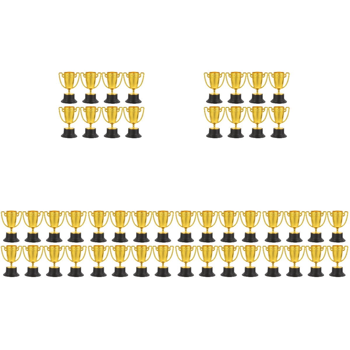 OUNONA 48 Pcs Mini Awards Trophies Award Trophy Cups Gold Trophies Kids ...
