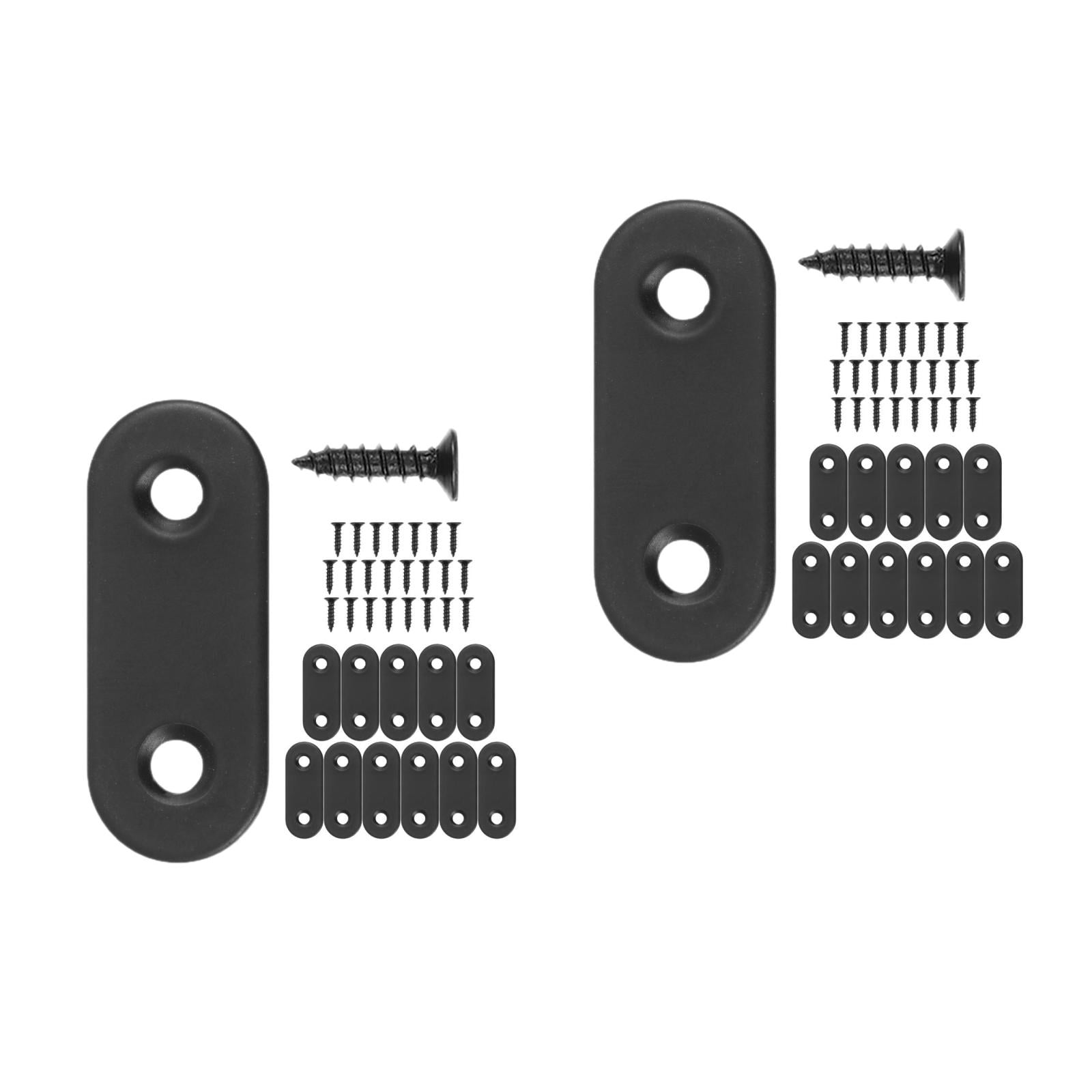 OUNONA 48 pcs Flat Straight Brace Brackets Stainless Steel Mending ...