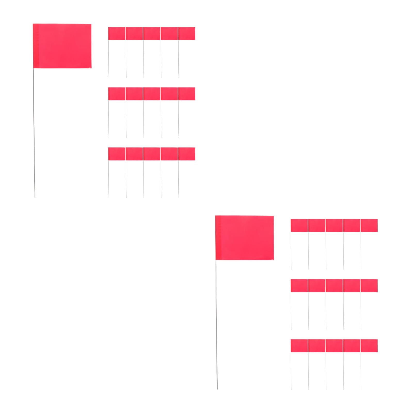 OUNONA 48 pcs Landscaping and Surveying Marking Flags with Stainless ...