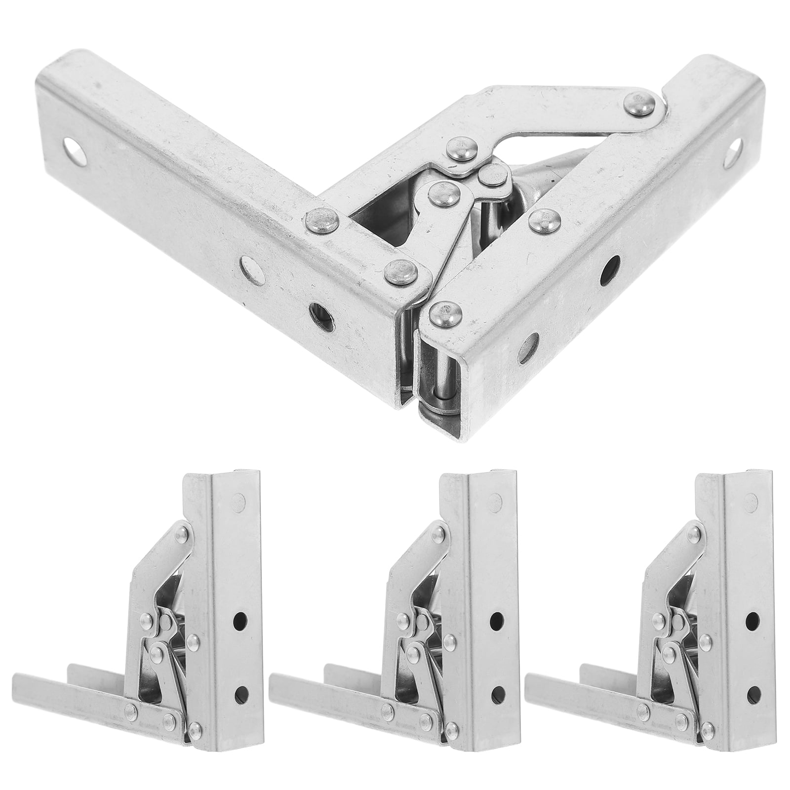 OUNONA 4PCS Folding Shelf Hinge 90 Degree Door Hinge Hidden Bracket ...