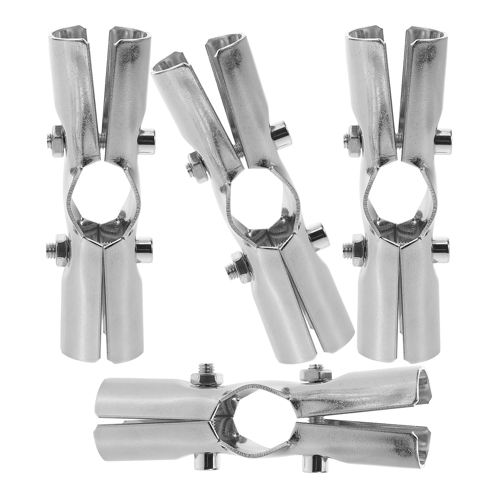 OUNONA 4PCS Stainless Steel Pole Connecting Parts Straight Pole ...