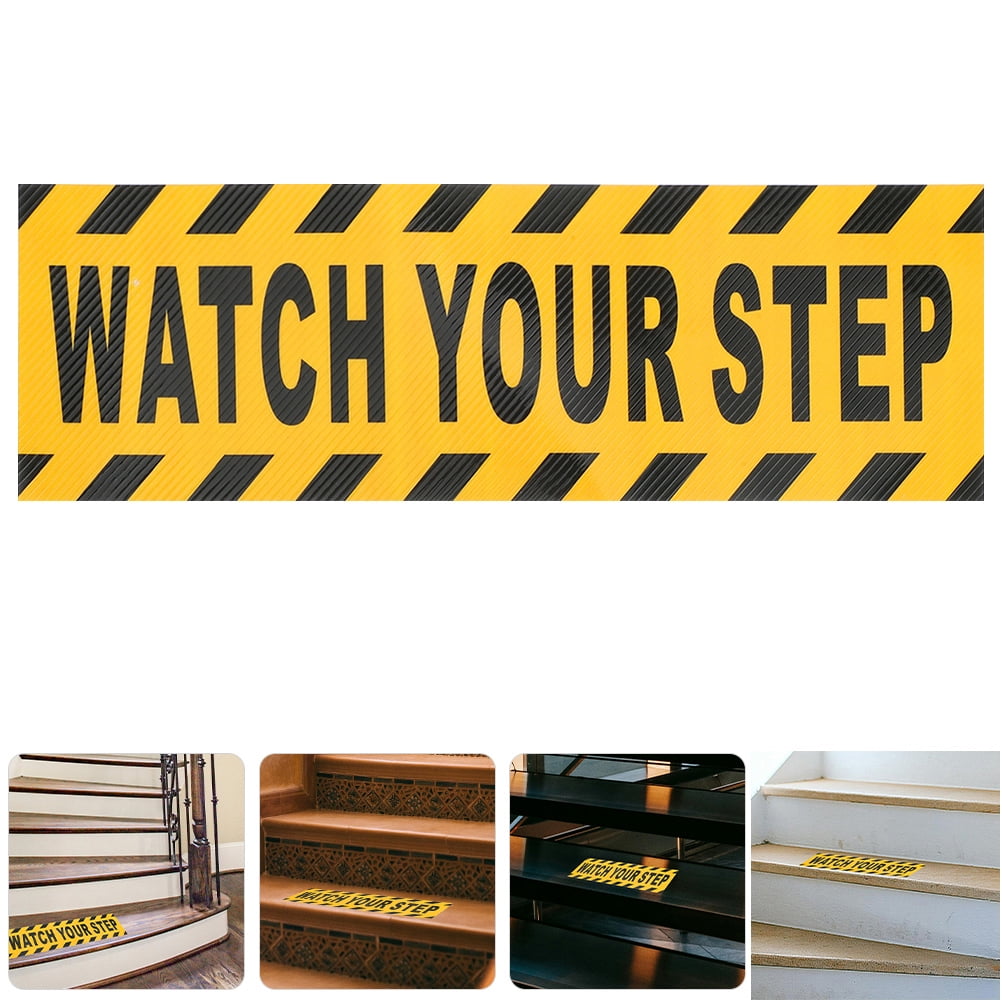 OUNONA 4PCS WATCH YOUR STEP Anti Slip Warning Sticker Floor Safety Sign ...