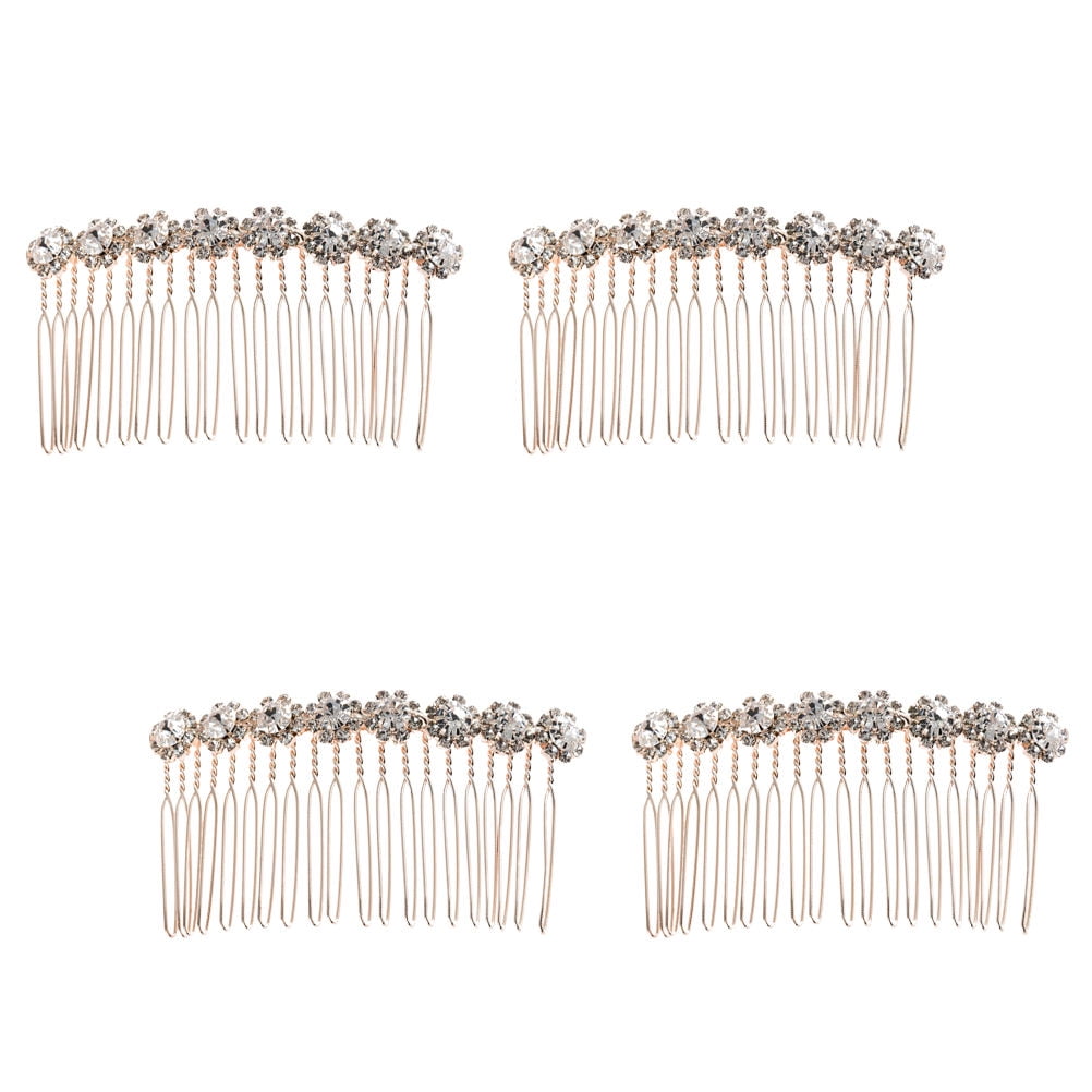 OUNONA 4Pcs Hair Bangs Styling Comb Rhinestone Decorations for Women ...
