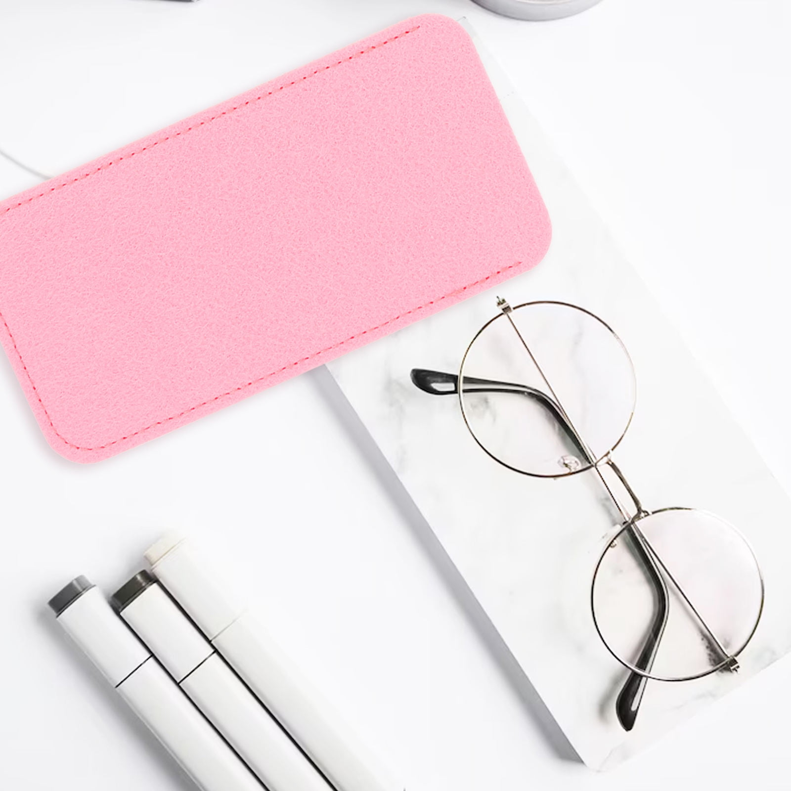 OUNONA 4-Pack Soft Eyeglass Cases in Assorted Colors, Felt Material ...