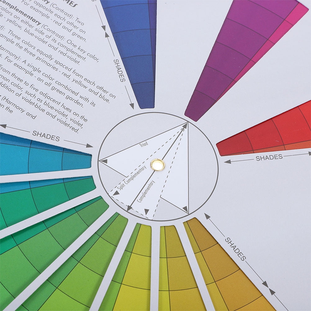 OUNONA 4Pcs Color Mixing Guide Wheel with Multi Standard Color Chart ...