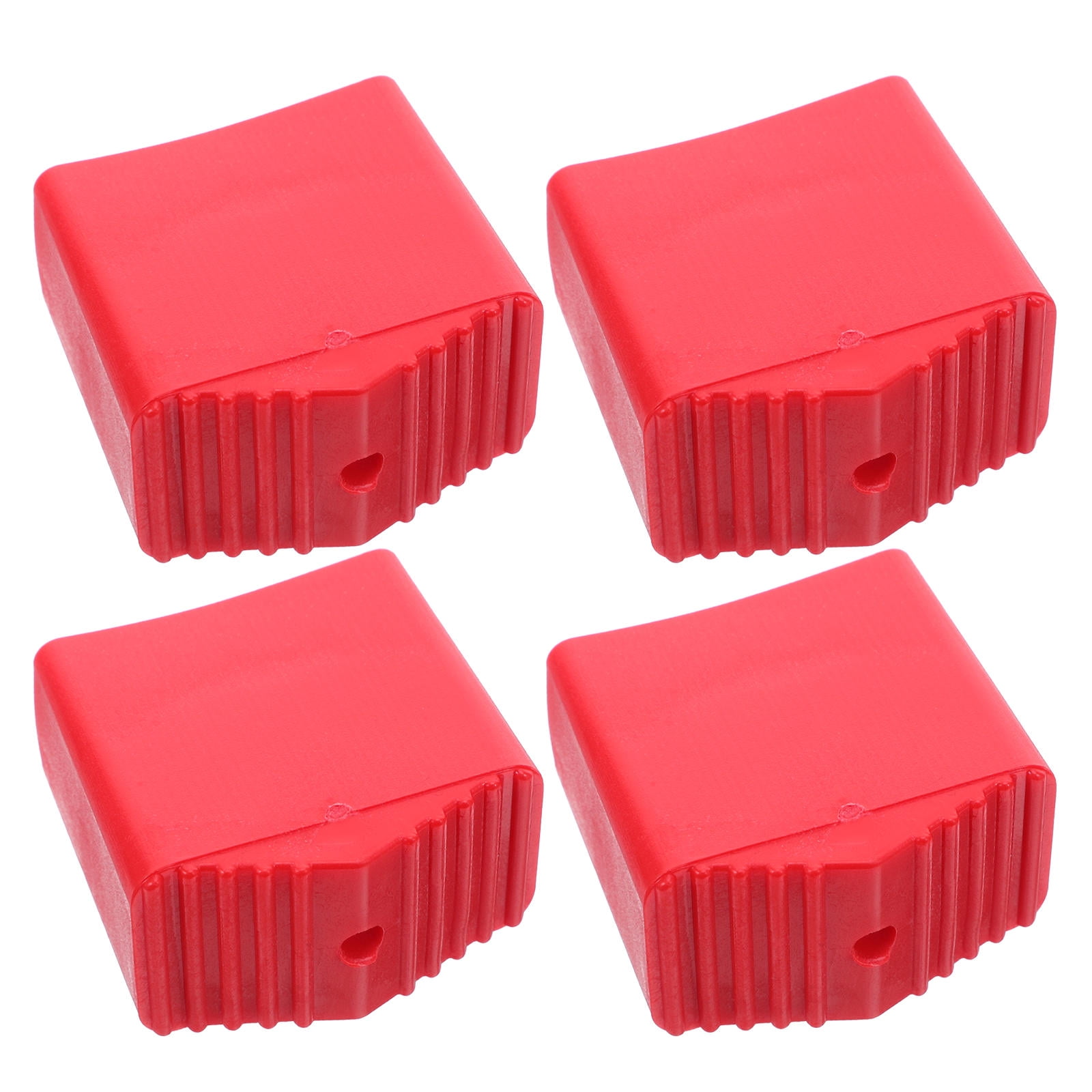 OUNONA 4-Pack Red Rubber Ladder Foot Pads Replacement Covers for ...