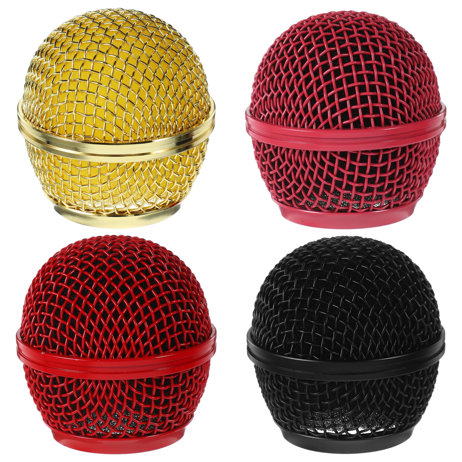 OUNONA 4Pcs Mic Grill Head Microphone Mesh Grill Replacements Mesh ...
