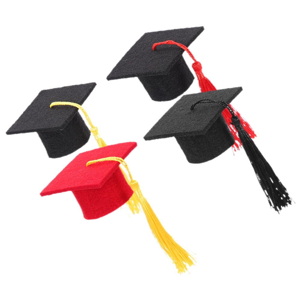 OUNONA 4Pcs Mini Graduation Hat Felt for Graduation Party and Photo ...