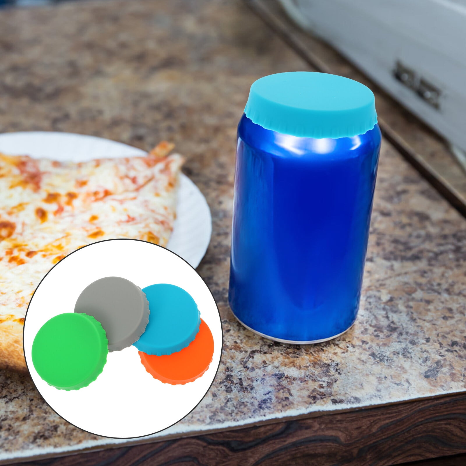 OUNONA 4Pcs Soda Can Sealers Reusable Soda Can Covers Can Sealing Lids ...