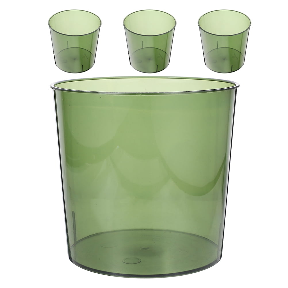 OUNONA Green Plastic Storage Containers, Transparent, Modern Aesthetic ...
