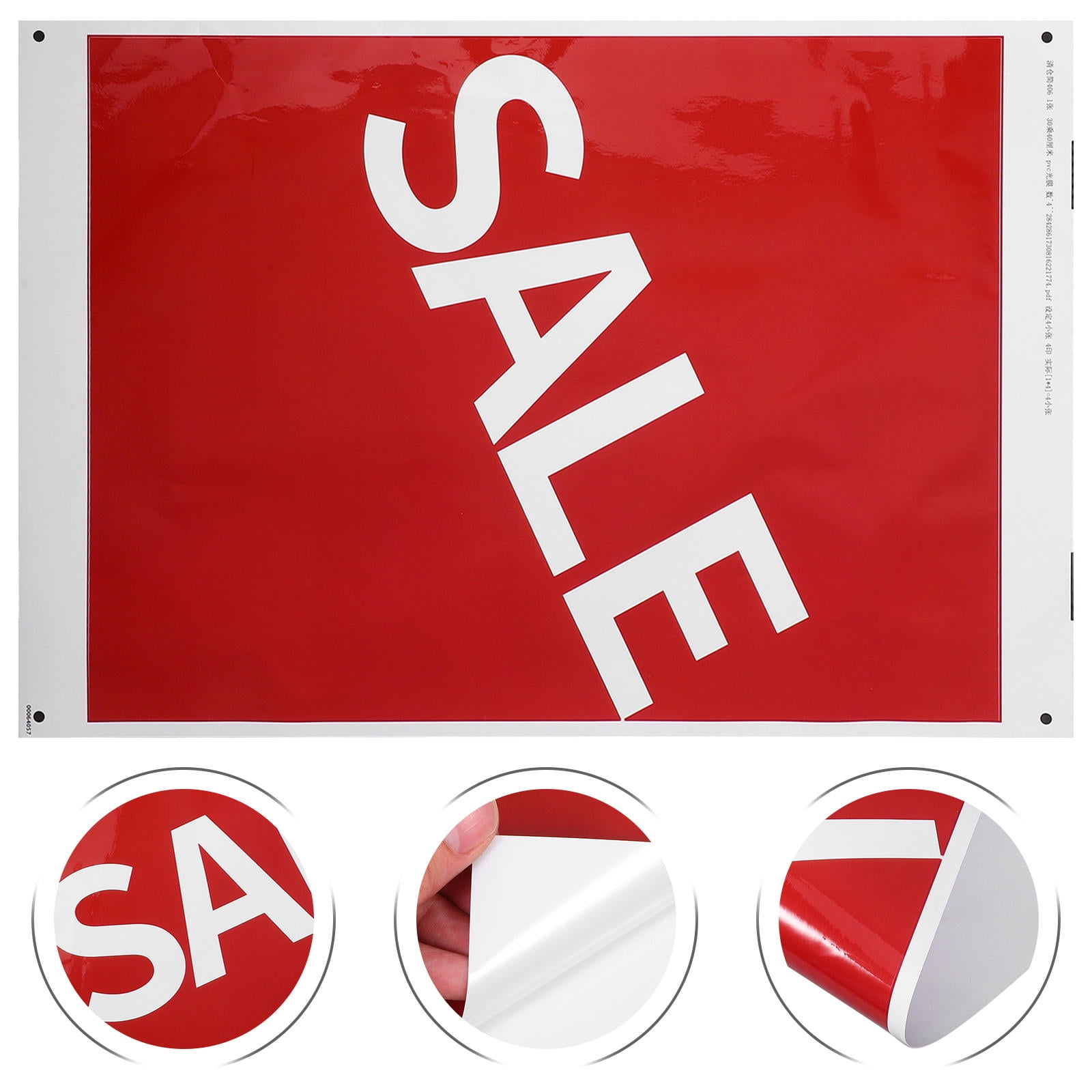 OUNONA Red Paper Stickers for Retail Store Waterproof Easy Removal ...