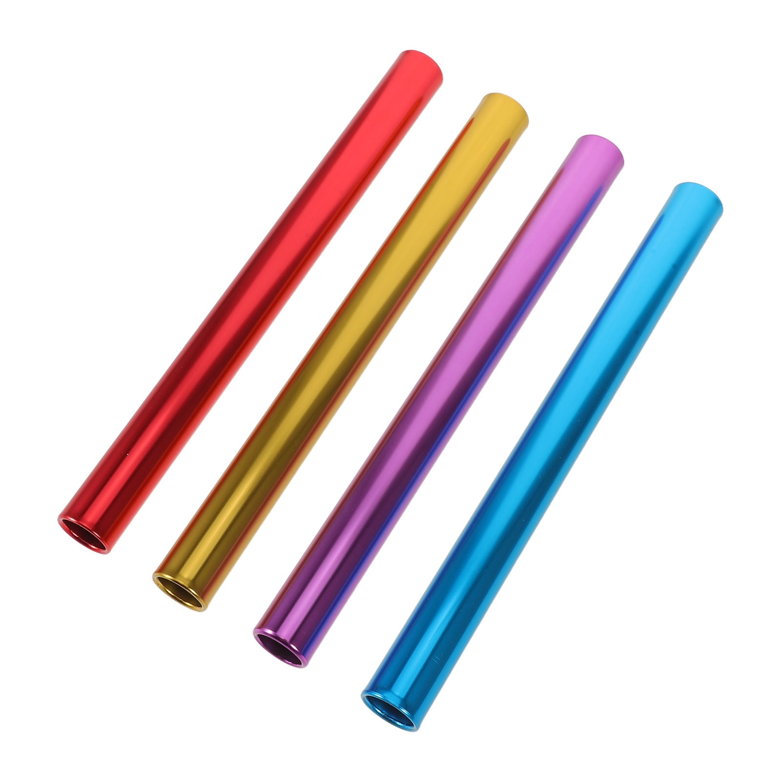 OUNONA 4Pcs Aluminum Alloy Relay Running Sticks Multi-Color Lightweight ...