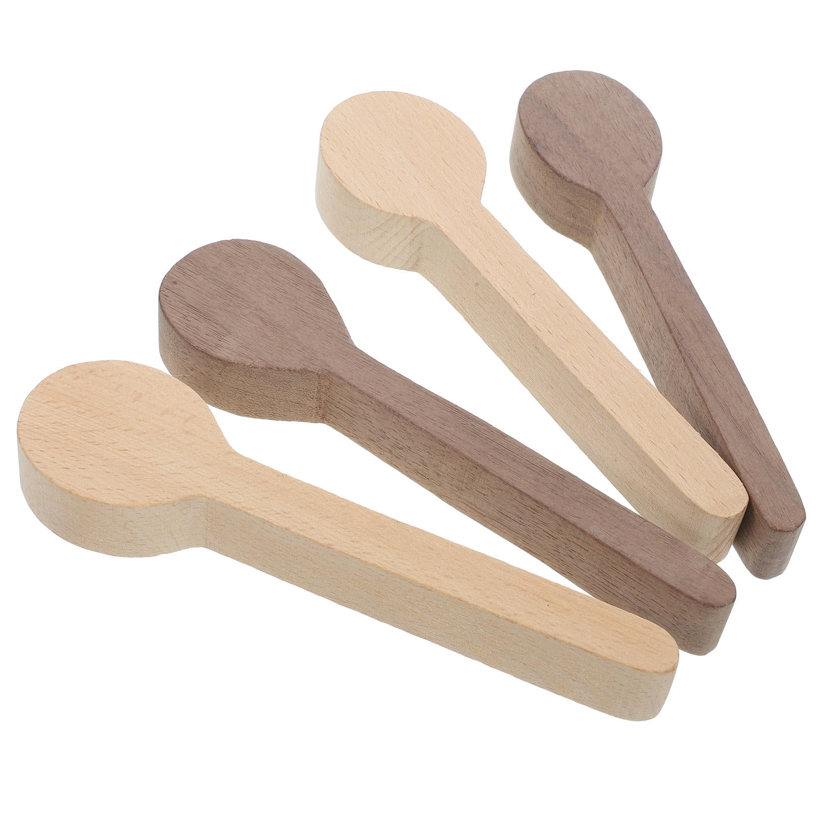 OUNONA 4Pcs Wood Carving Spoons DIY Spoon Whittling Kit Wooden Spoon ...