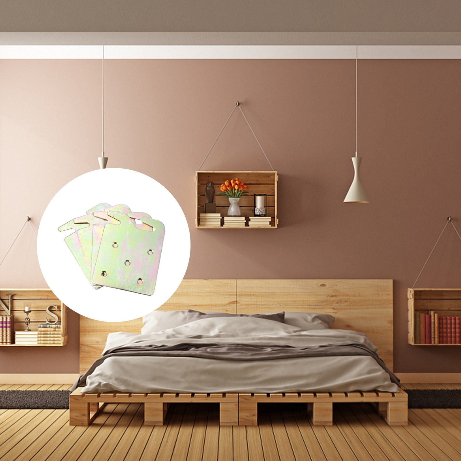 OUNONA 4Pcs Bed Rail Connector Practical Bed Rail Fittings for Secure ...