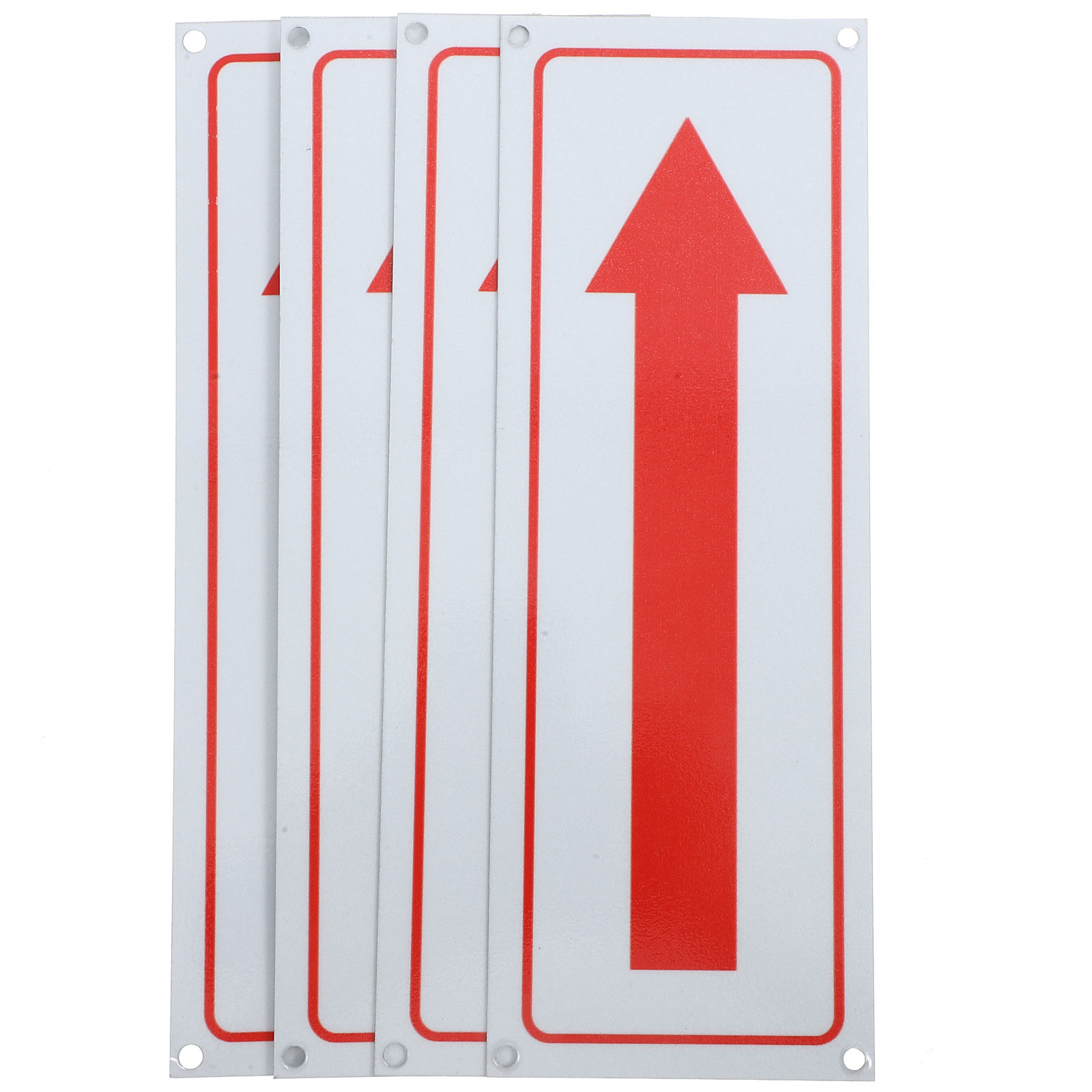 OUNONA 4Pcs Red Outdoor Arrow Signs Metal Direction Indication Signs ...