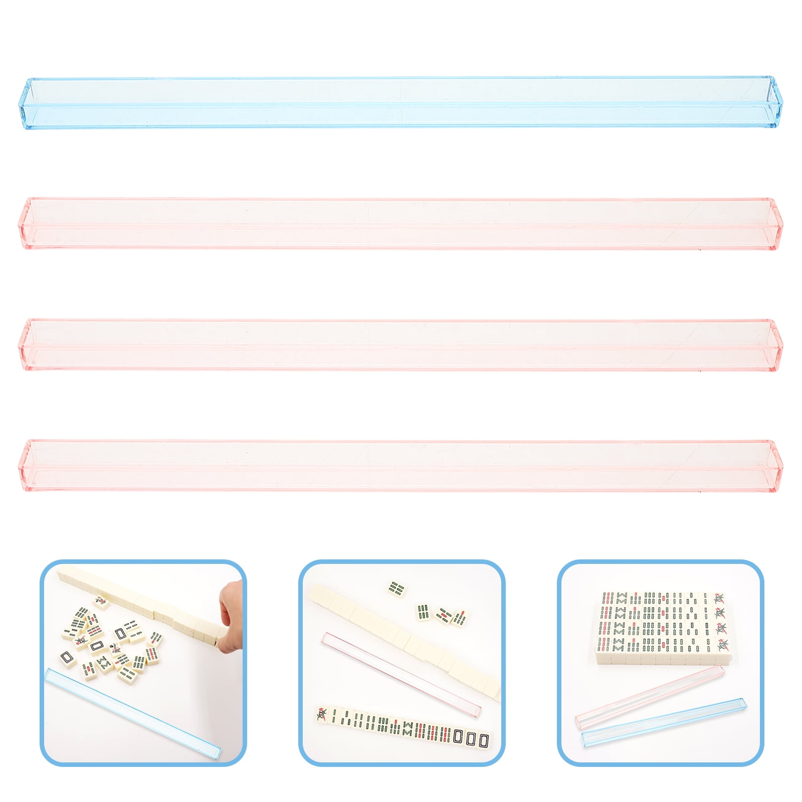 OUNONA 4pcs American Mahjong Tile Pushers Clear Transparent Acrylic ...