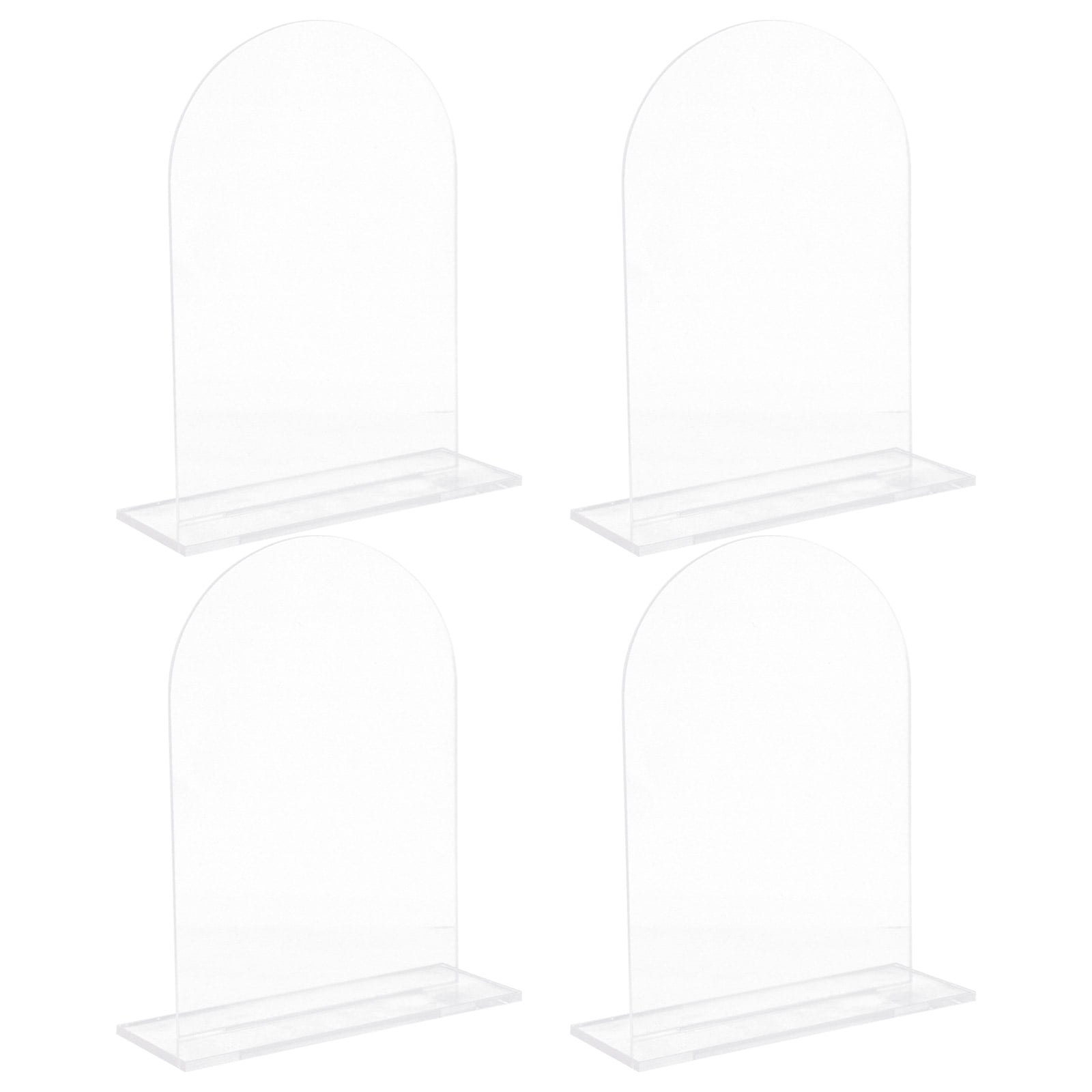 OUNONA 4pcs Arch Acrylic Sign Clear Arched Acrylic Sheets with Stand ...