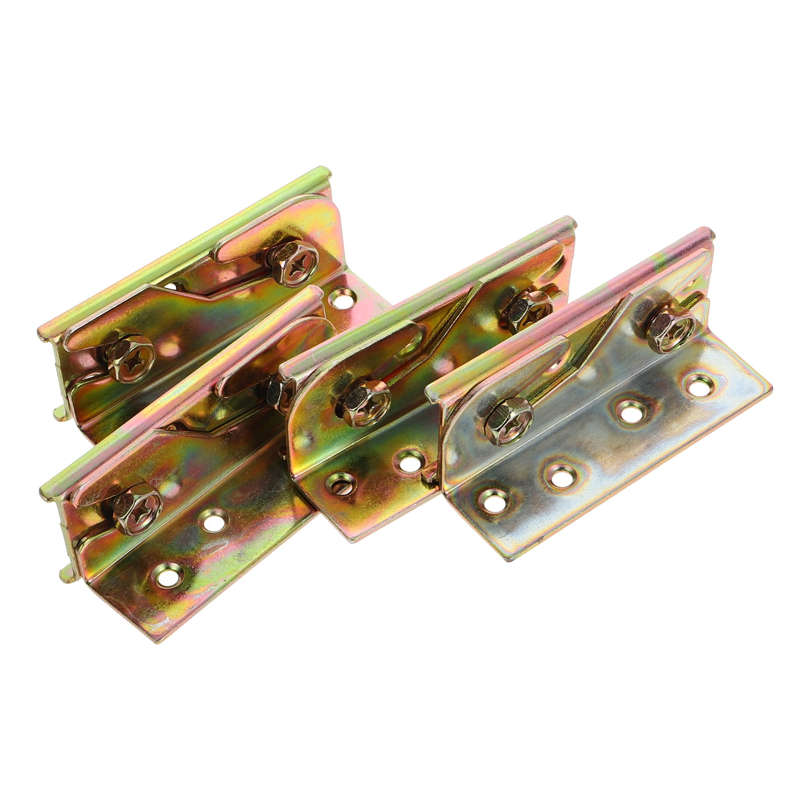 OUNONA 4pcs Bed Frame Hardware Bed Rail Brackets Wooden Bed Frame ...