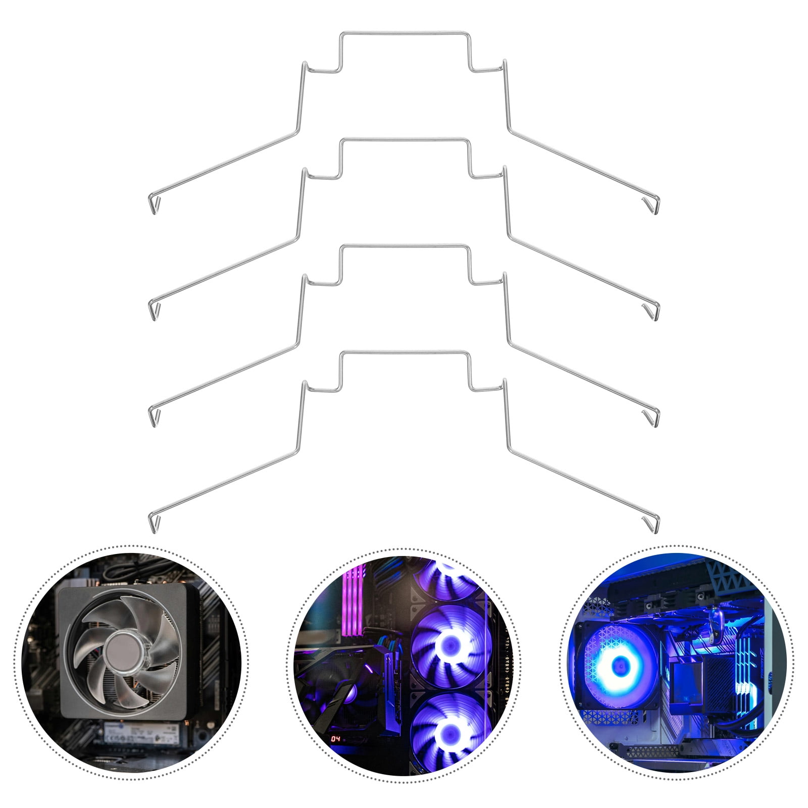 OUNONA 4pcs CPU Cooler Fan Buckle Steel Wire Hook Clips Computer CPU ...