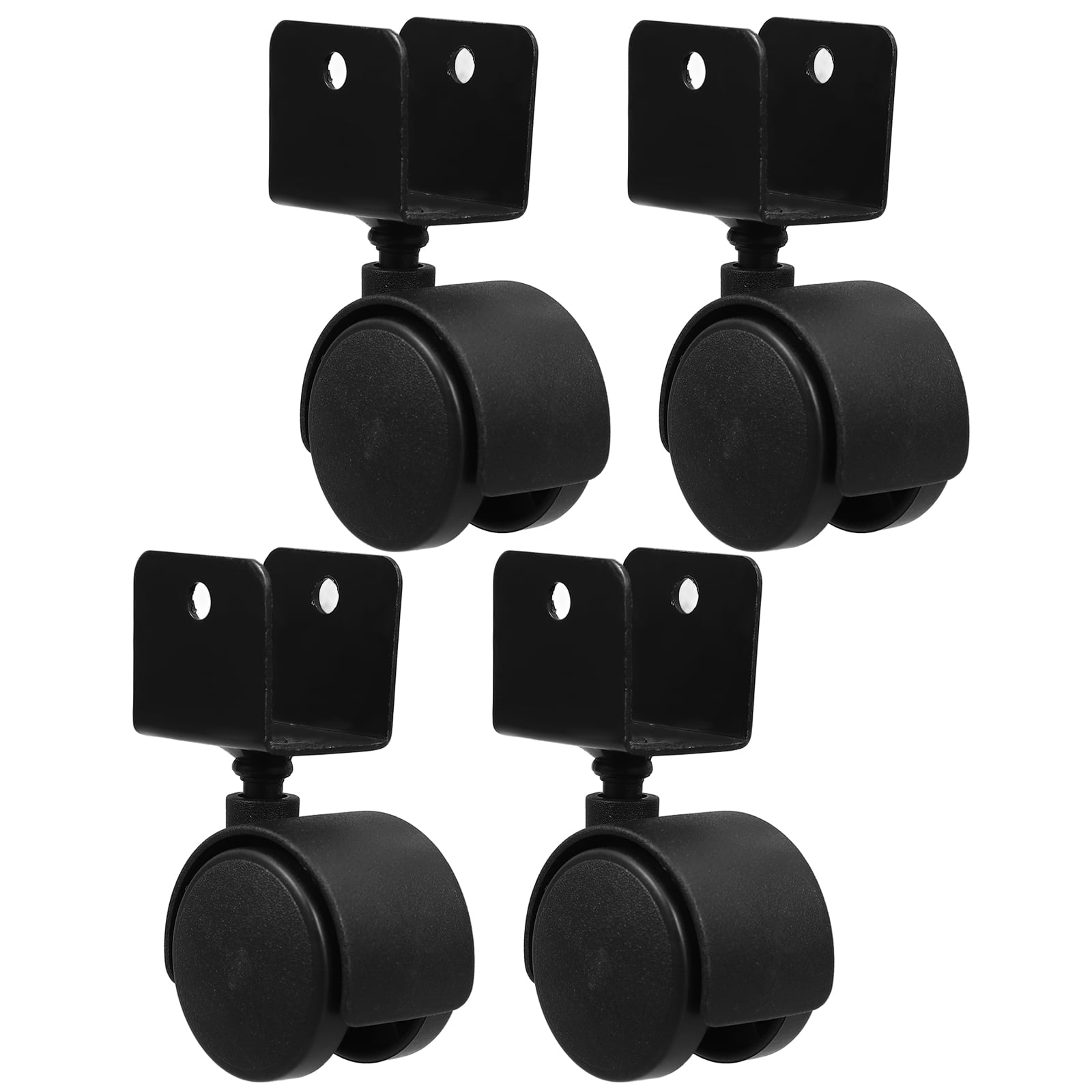OUNONA 4pcs Caster Wheels U Bracket Small Casters Swivel Crib Caster ...