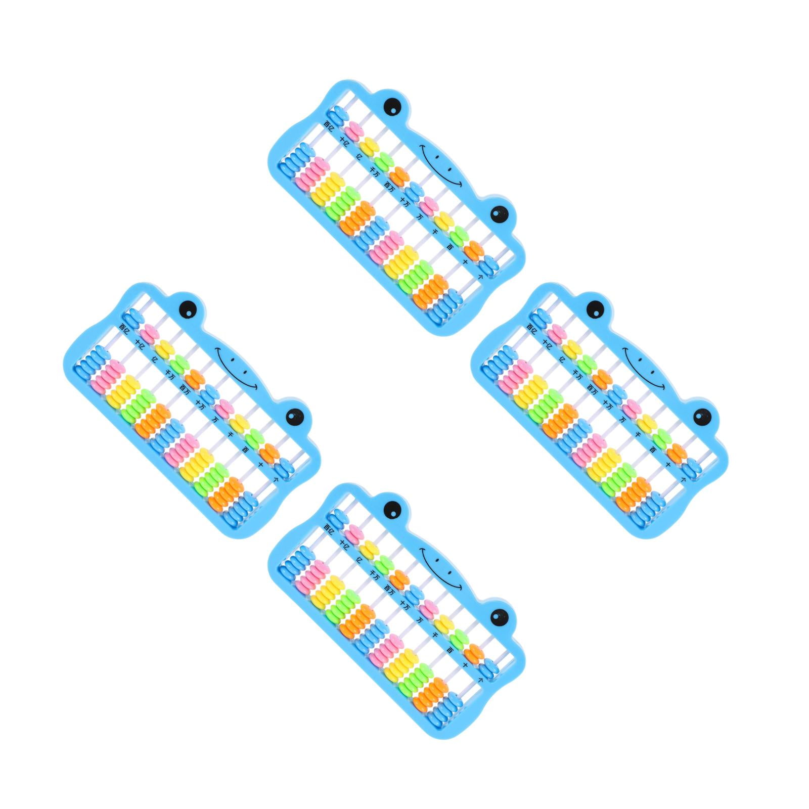 OUNONA 4pcs Children'S 7-Bead Abacus Plastic Math Device For Kids ...