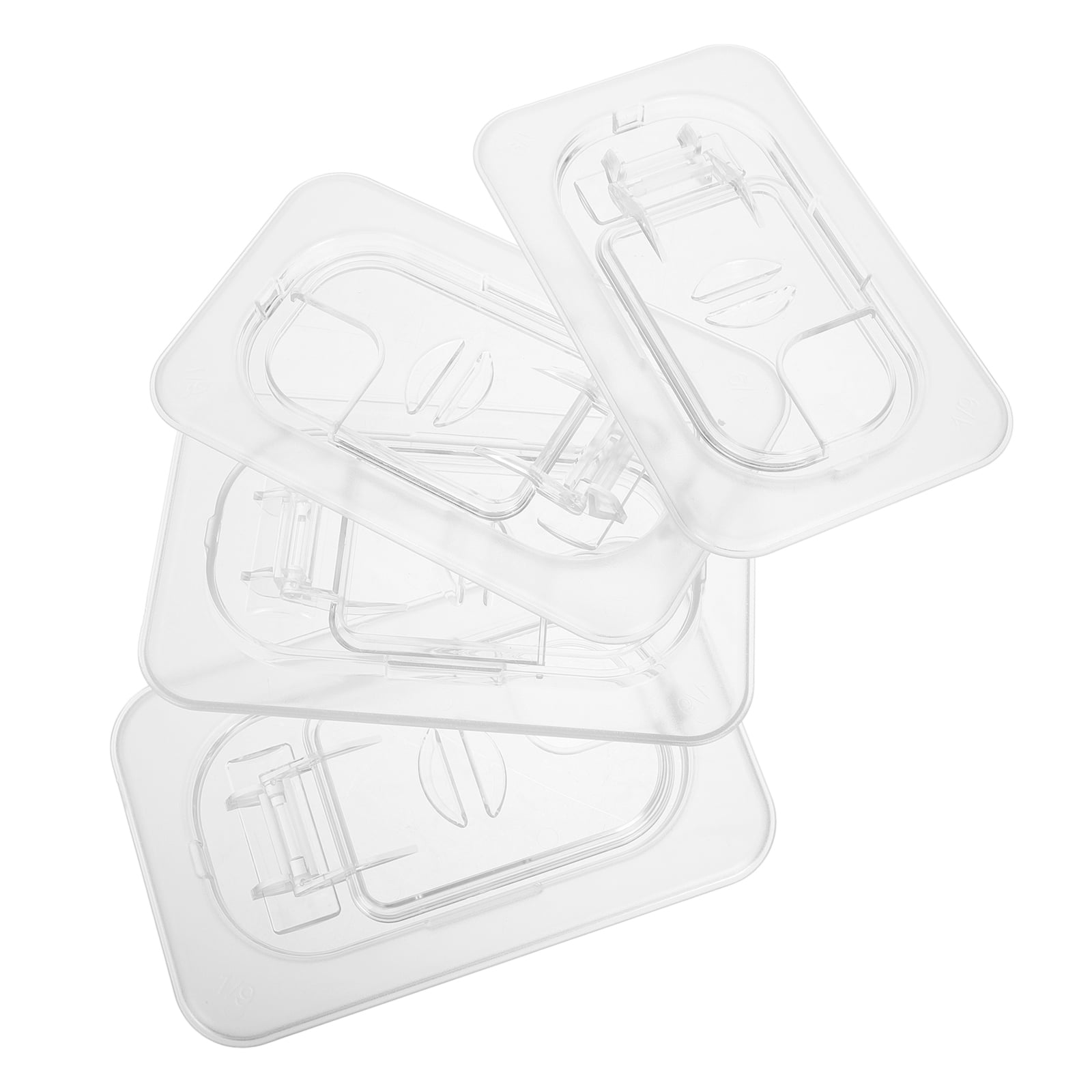 OUNONA 4pcs Clear Food Pan Lids Universal Food Pan Cover Plastic ...