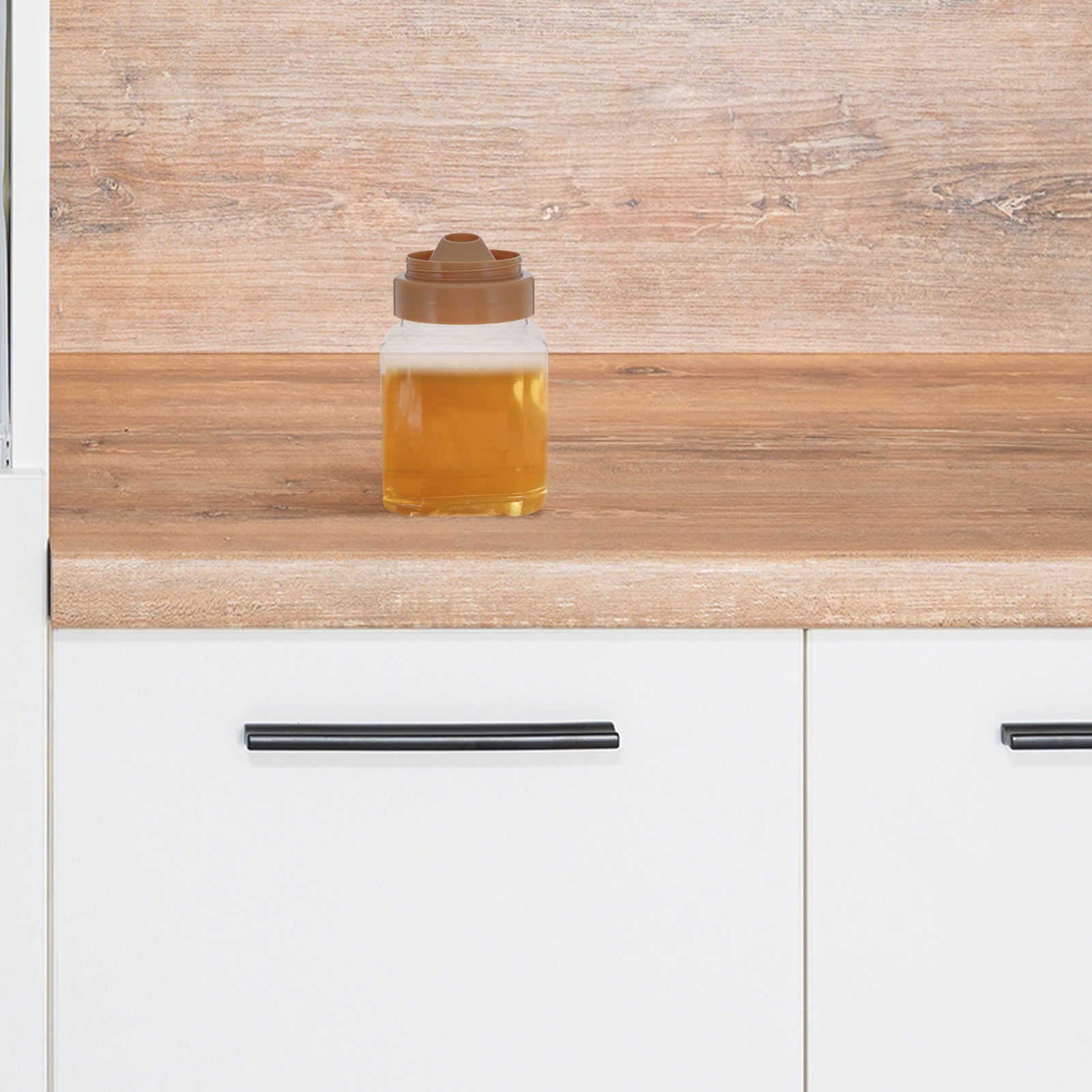 OUNONA 4pcs Clear Plastic Honey Jar With Lid For Kitchen Picnic ...