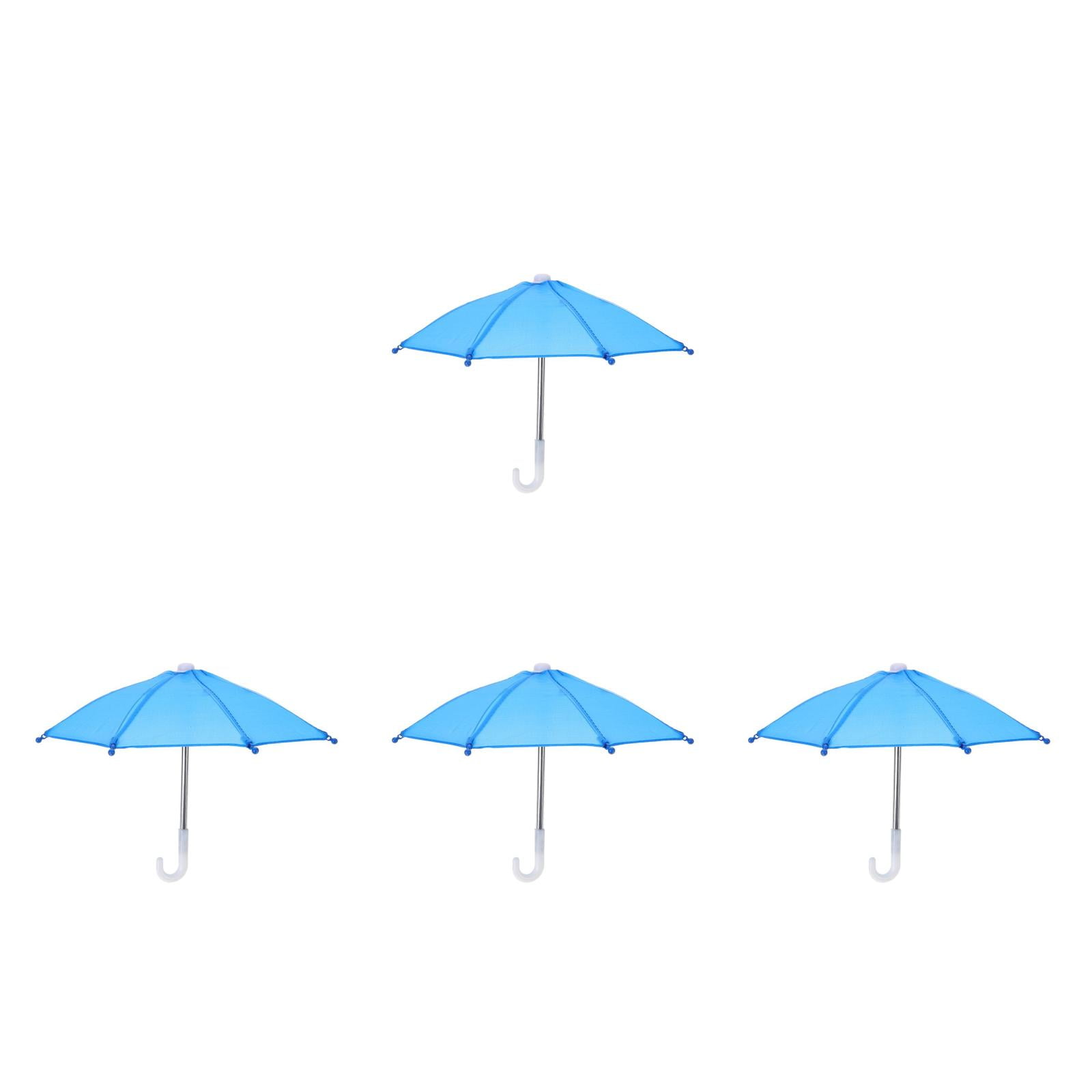 OUNONA Raindrops 4pcs Mini Umbrella for Dolls Small Portable Travel ...