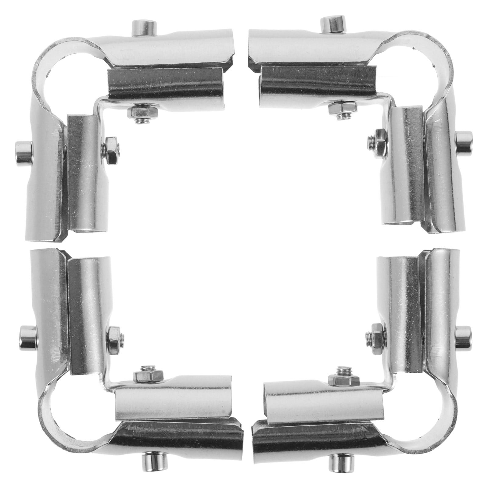 OUNONA 4pcs End Rail Clamps Pole Corner Connector Fitting Drying Rack ...
