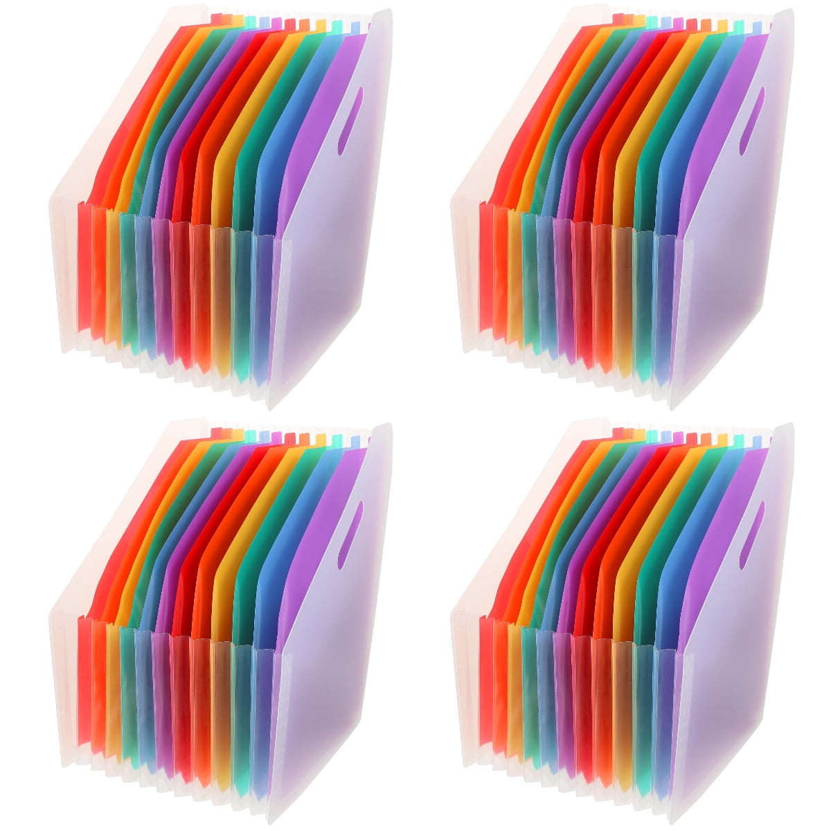 OUNONA 4pcs Expandable Accordion Folder Standing File Folder Expanding ...