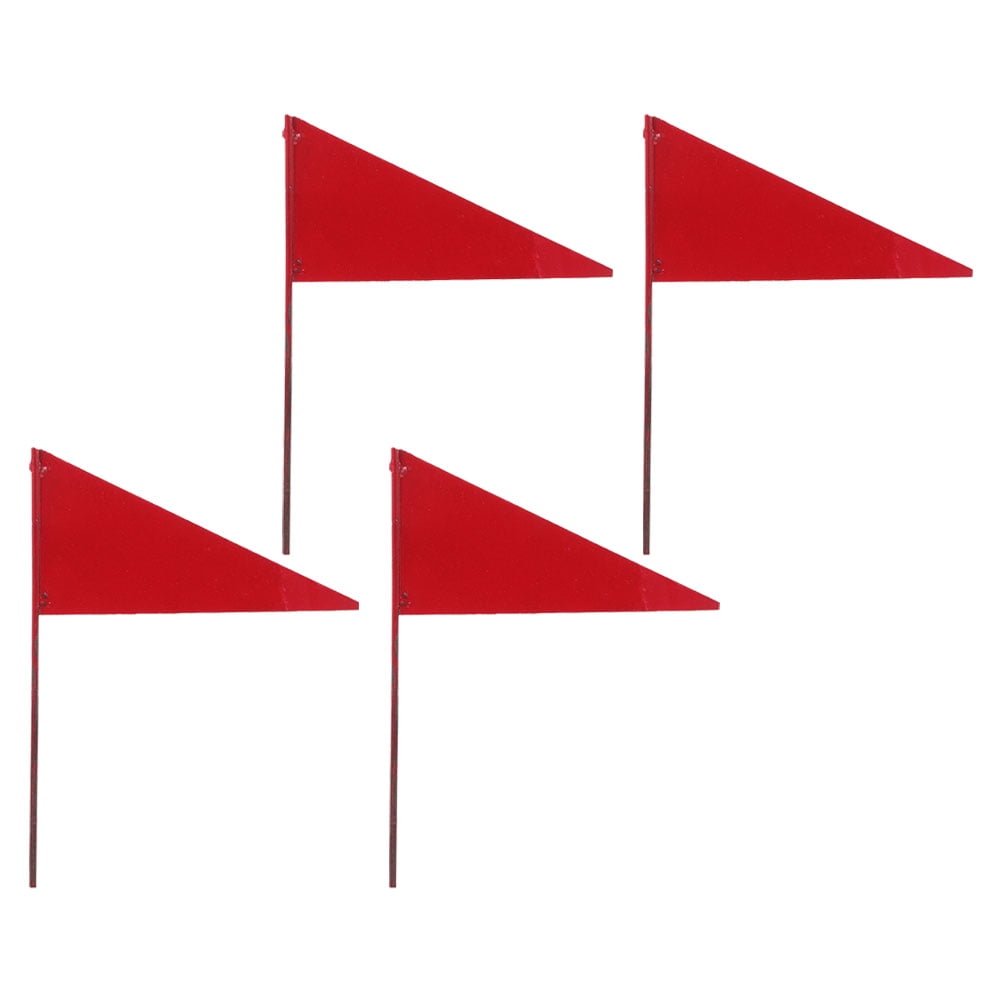 OUNONA 4pcs Garden Marker Flags Durable Iron Lawn Irrigation Flags ...