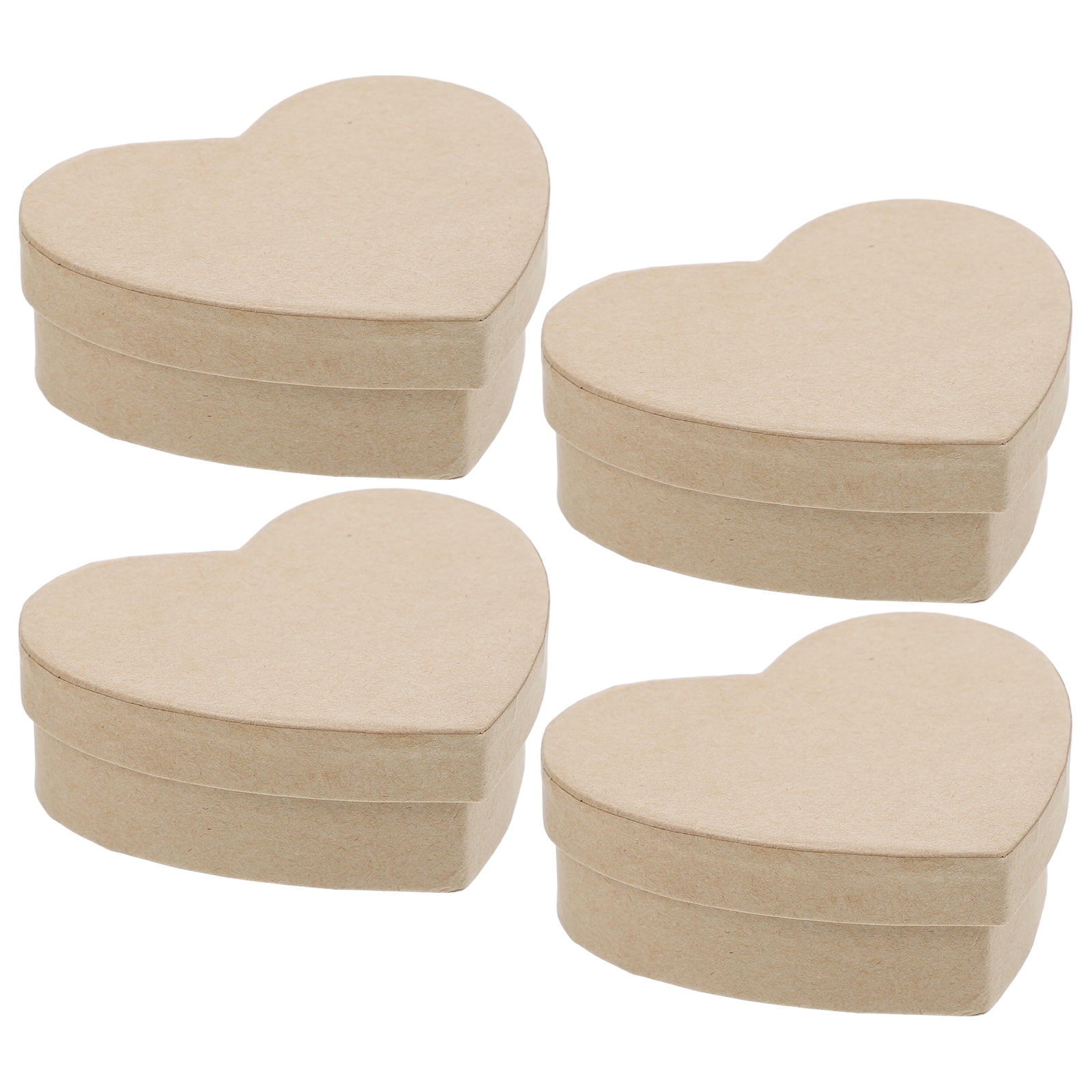 OUNONA 4pcs Heart Shaped Packaging Boxes Decorative Heart Boxes Kraft ...