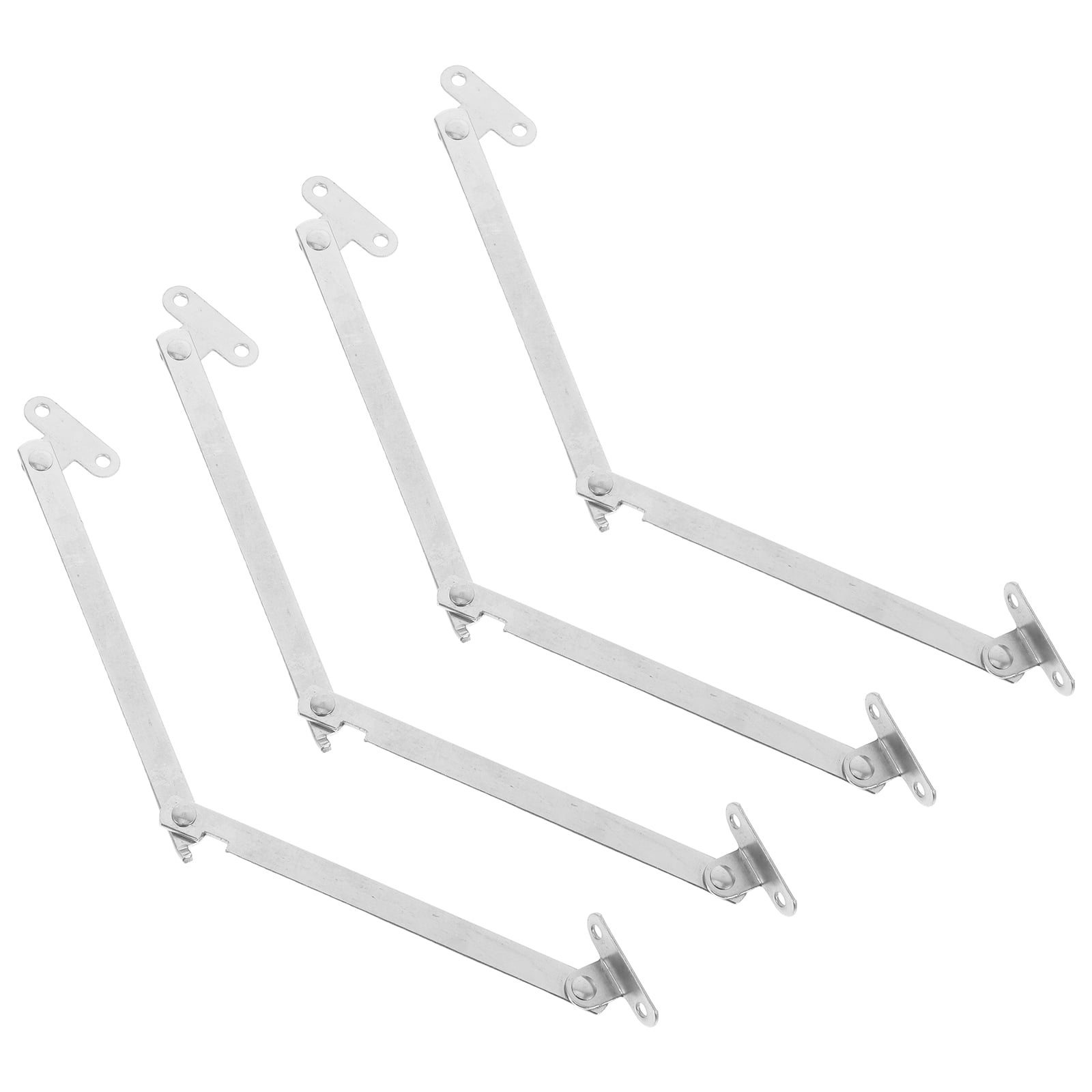 4pcs Iron Cabinet Hinges with Folding Lid Stay for Cabinets Desks and ...