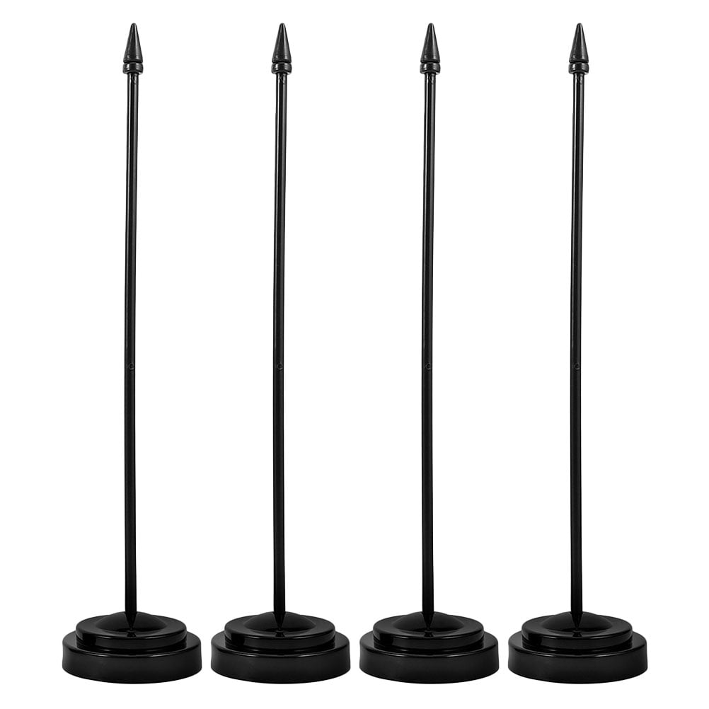 4pcs Desk Flag Holder Small Flag Stand Base Portable Inground Flag Pole ...