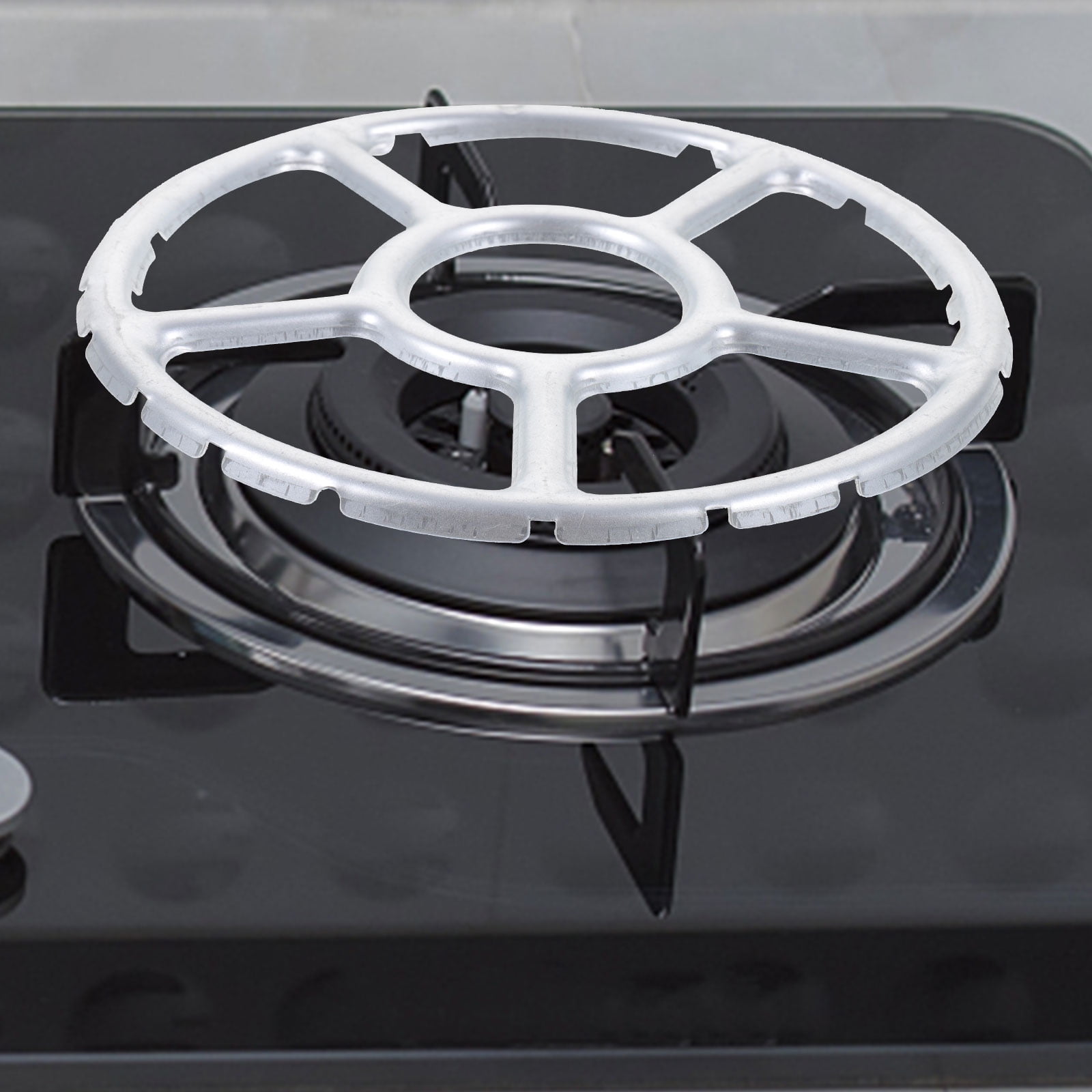 OUNONA 4pcs Kitchen Gas Stove Rack Anti-slip Wok Stove Ring Cast Iron ...