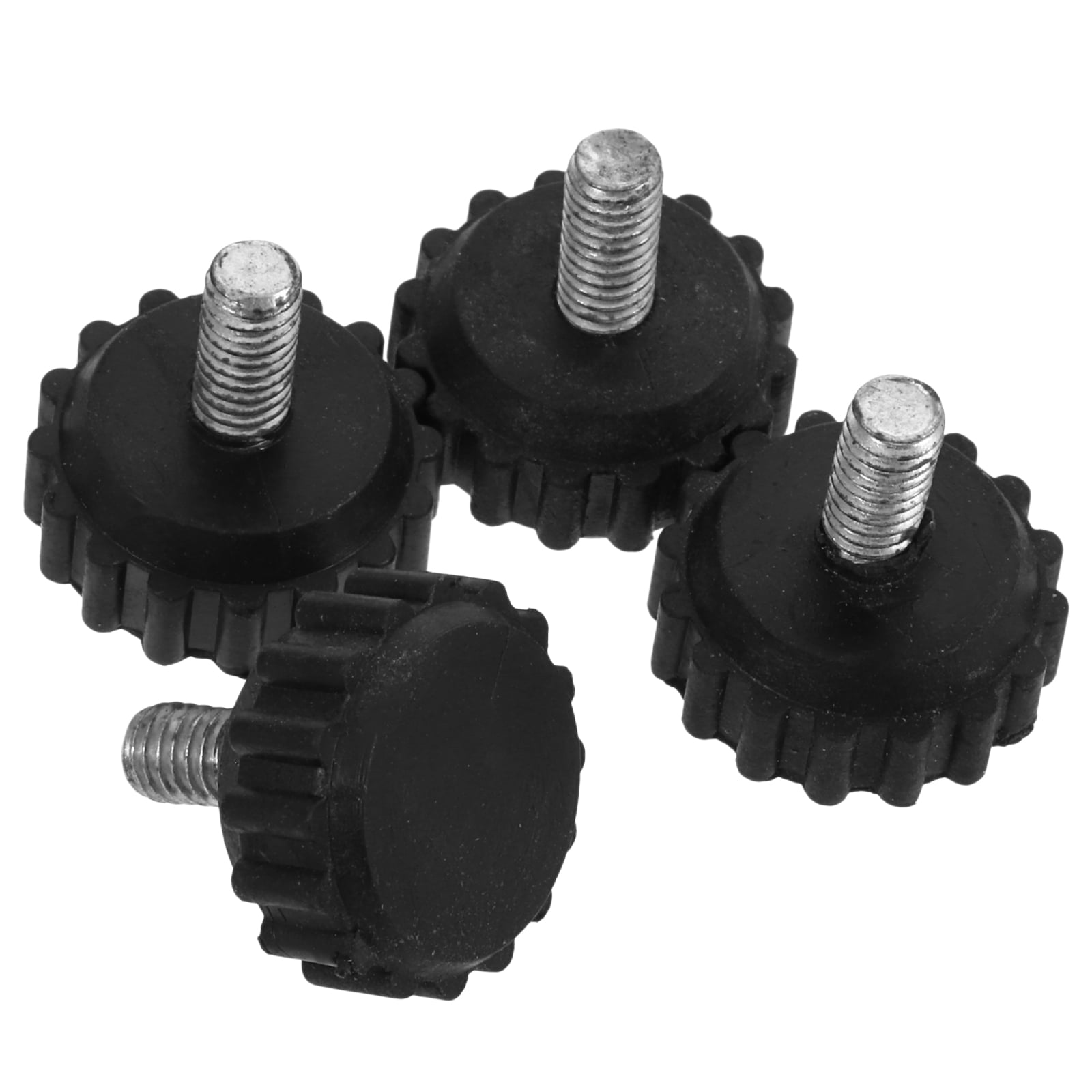 OUNONA 4pcs Knurled Stainless Steel Metric Bolts Plastic Threaded Hand Thumb Screws Small Screws ...
