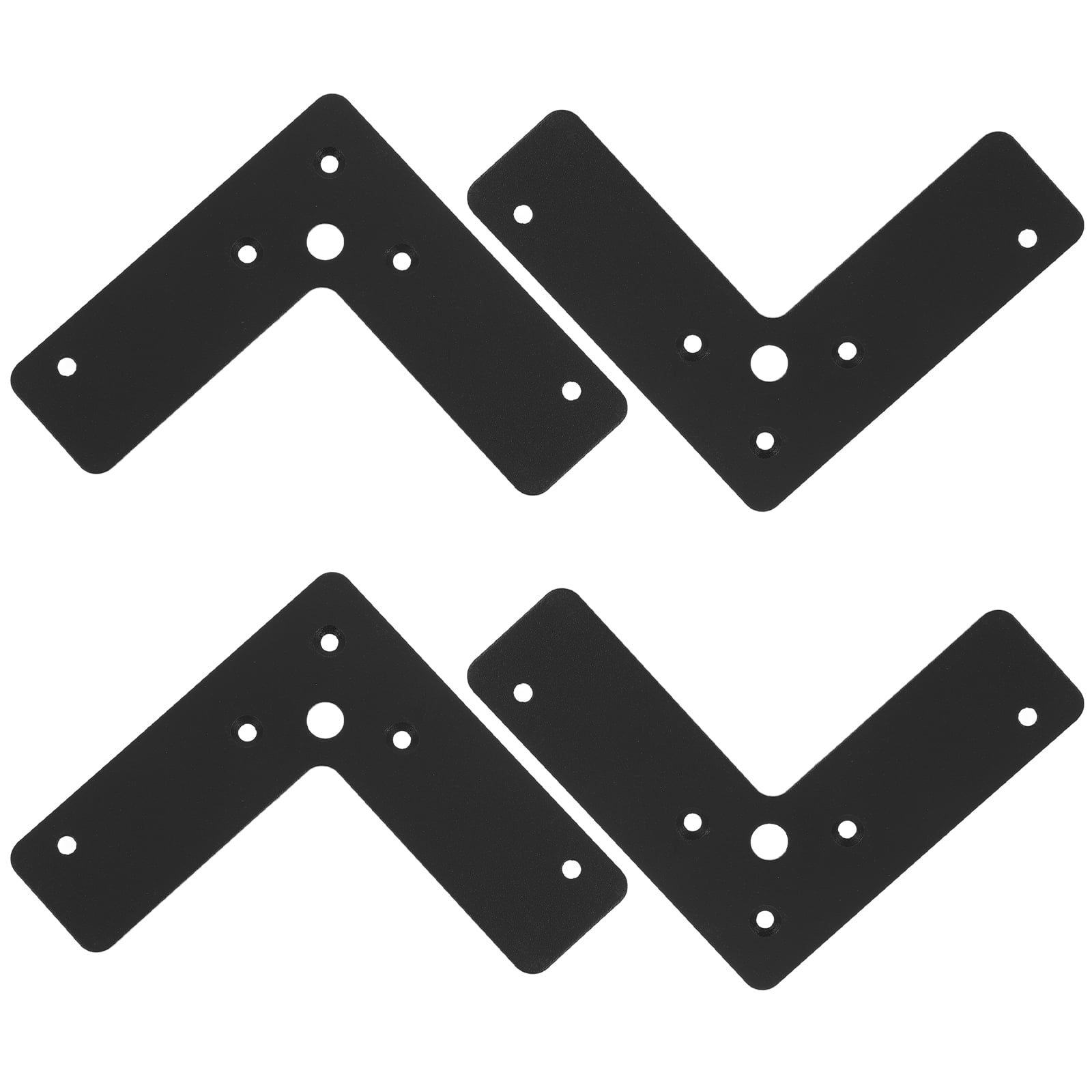 OUNONA 4pcs L Bracket Heavy Duty Flat Angle Bracket 90 Degree Bracket ...