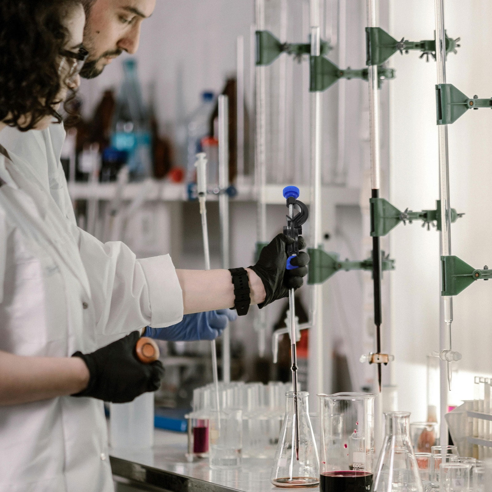 OUNONA 4pcs Large Spray Coated Aluminum Lab Equipment Holders ...