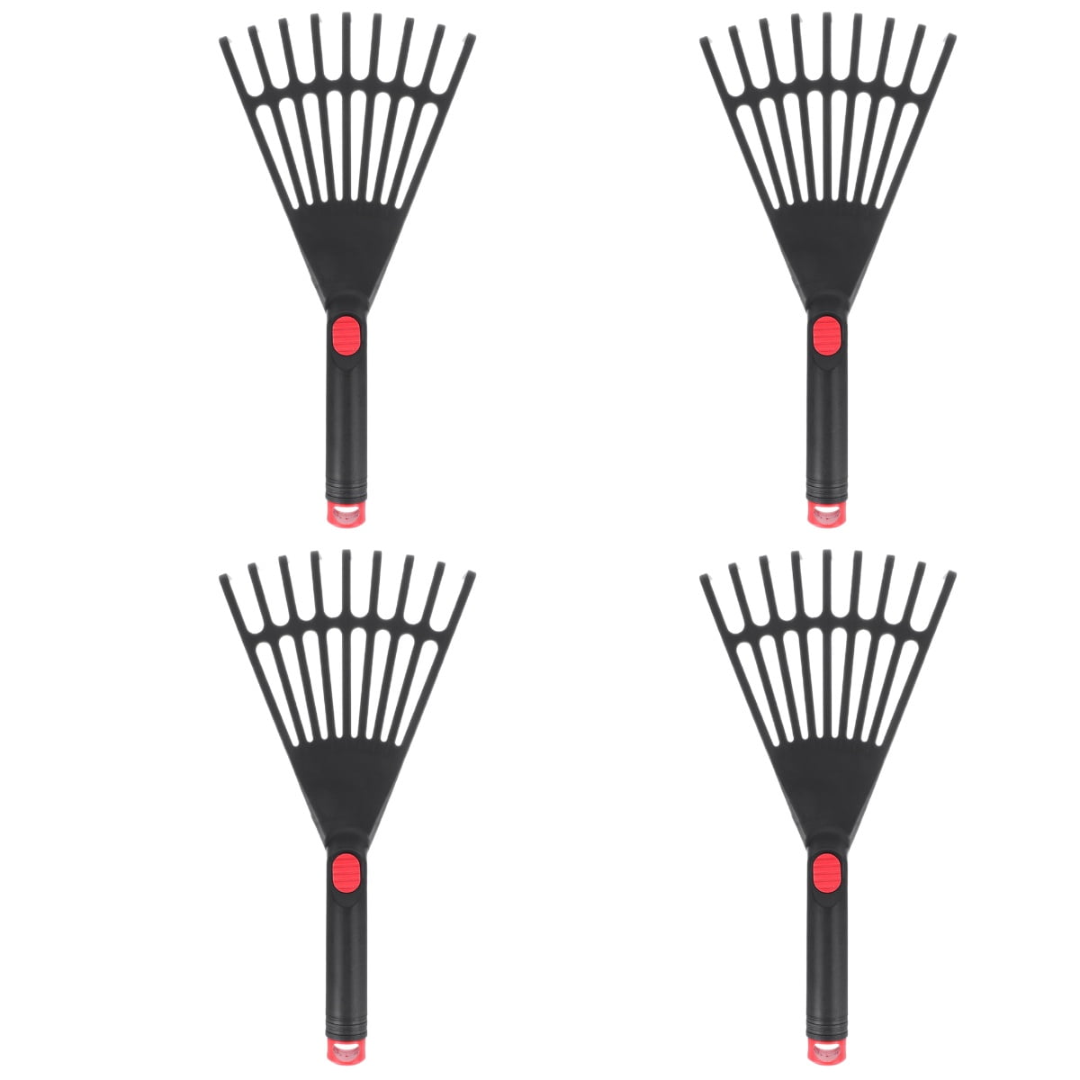 OUNONA 4pcs Leaf Rake Plastic Rake Gardening Rake Tool Small Garden ...