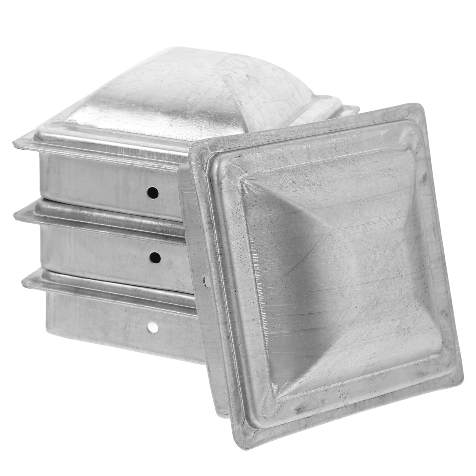 OUNONA 4pcs Metal Fence Post Cap For Deck And Garden Decorative Fence ...