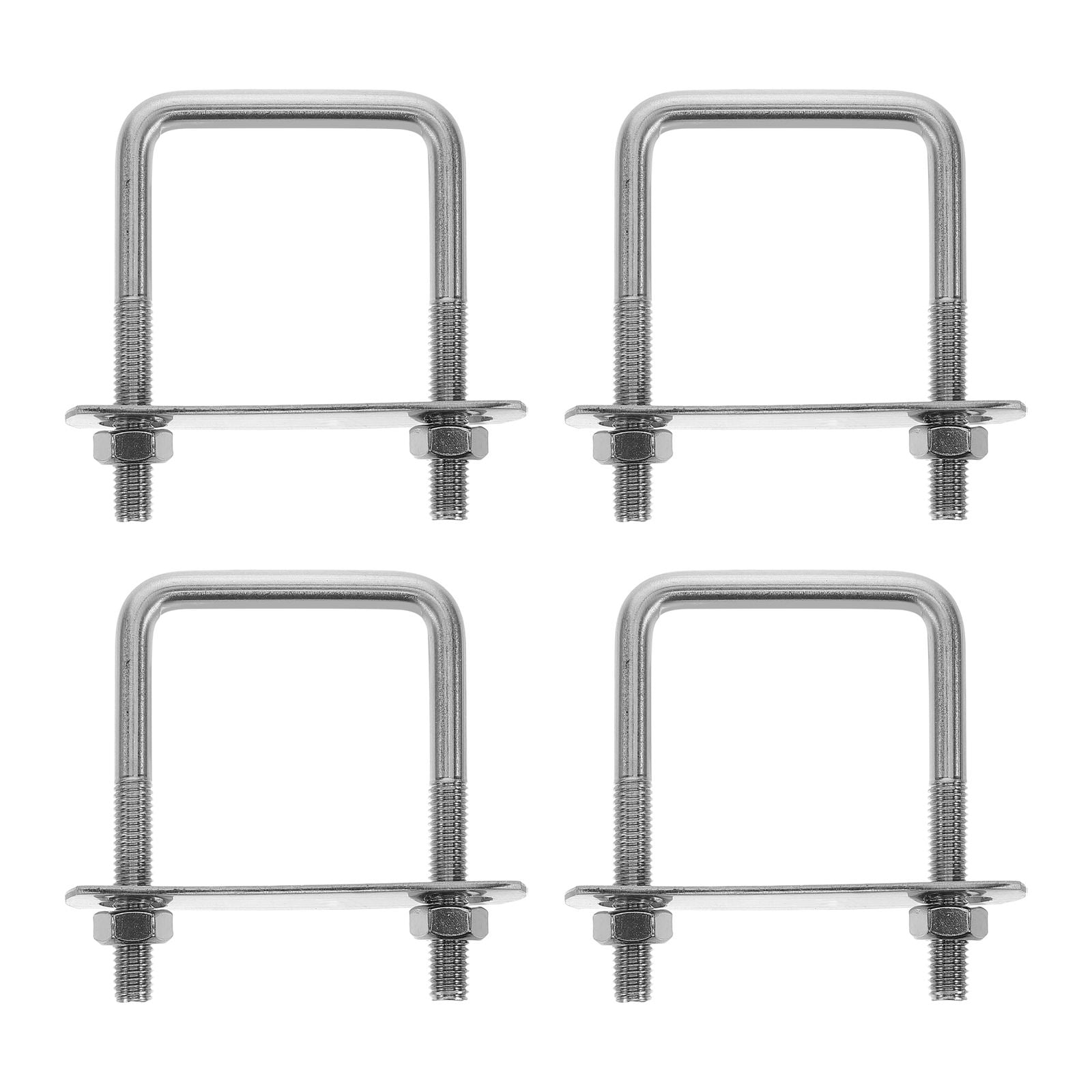 OUNONA 4pcs Stainless Steel Mounting Clamp U Bolt Brackets Square U ...