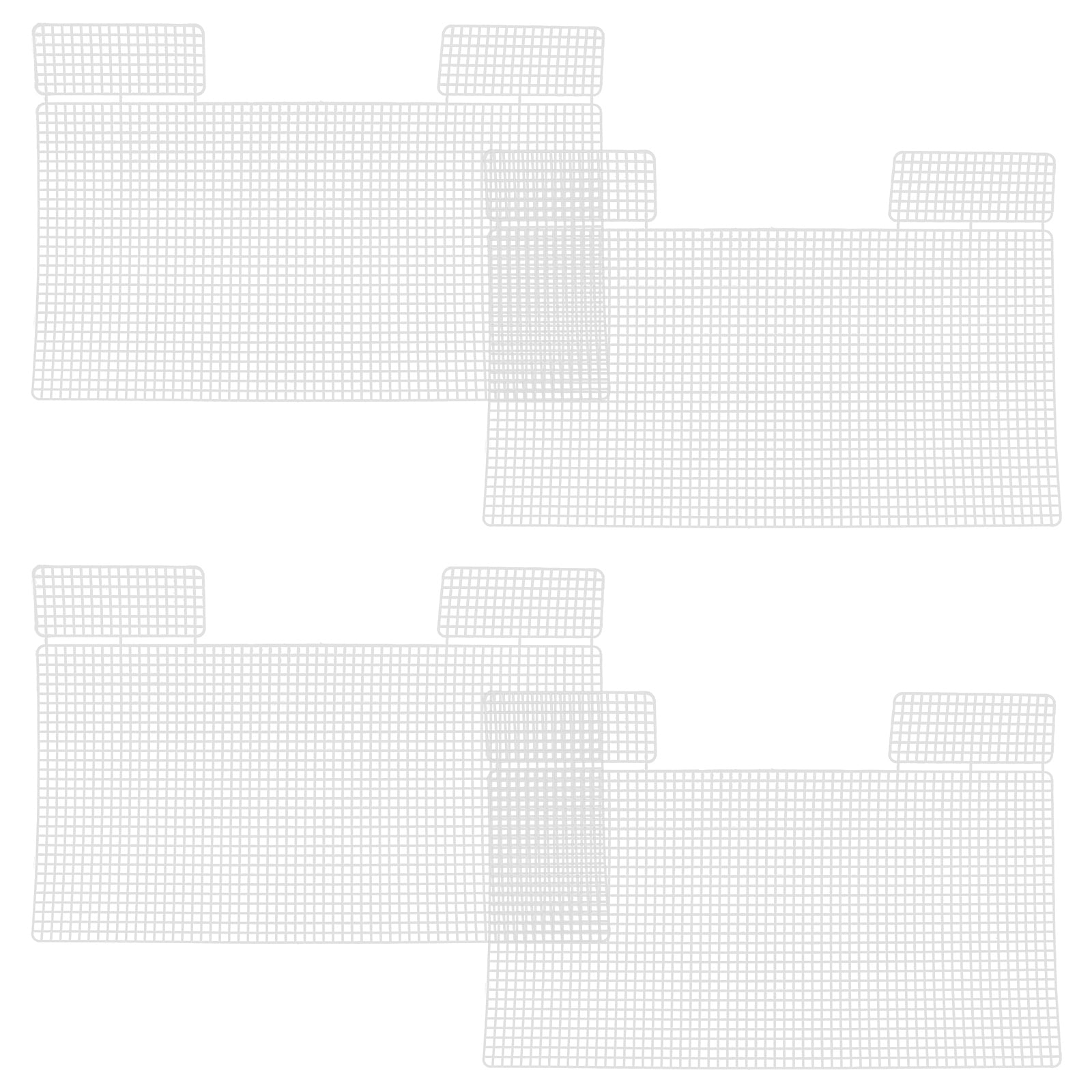 OUNONA 4pcs Thick Plastic Mesh Sheets for Crochet Bags, Small Hole Mesh ...