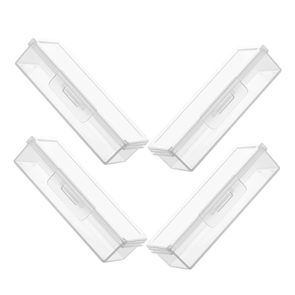 OUNONA 4pcs Travel Cotton Swab Box Clear Cotton Pad Dispenser Portable ...