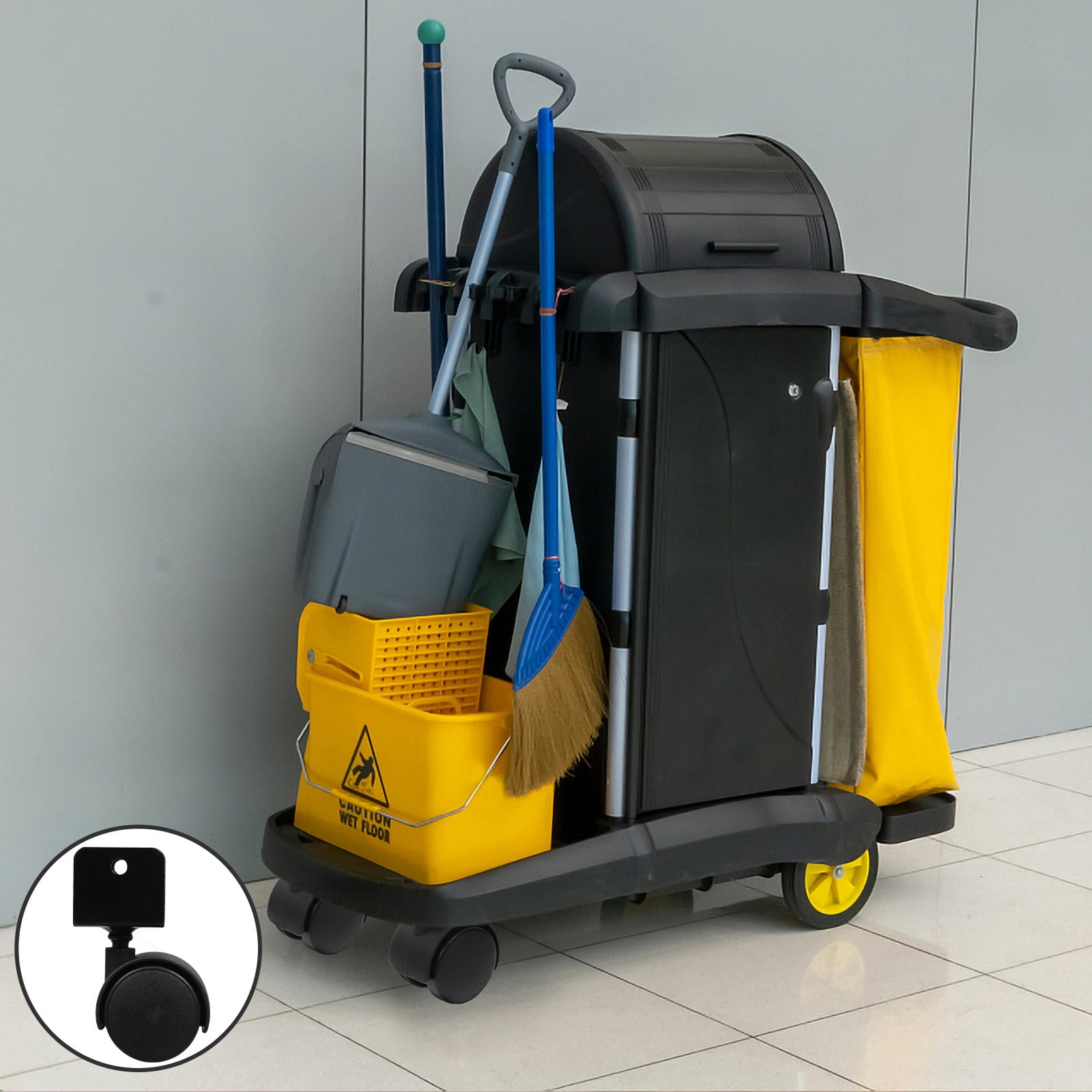 OUNONA 4pcs U Bracket Caster Wheels Small Size Table Casters Parts for Furniture Baby Bed ...